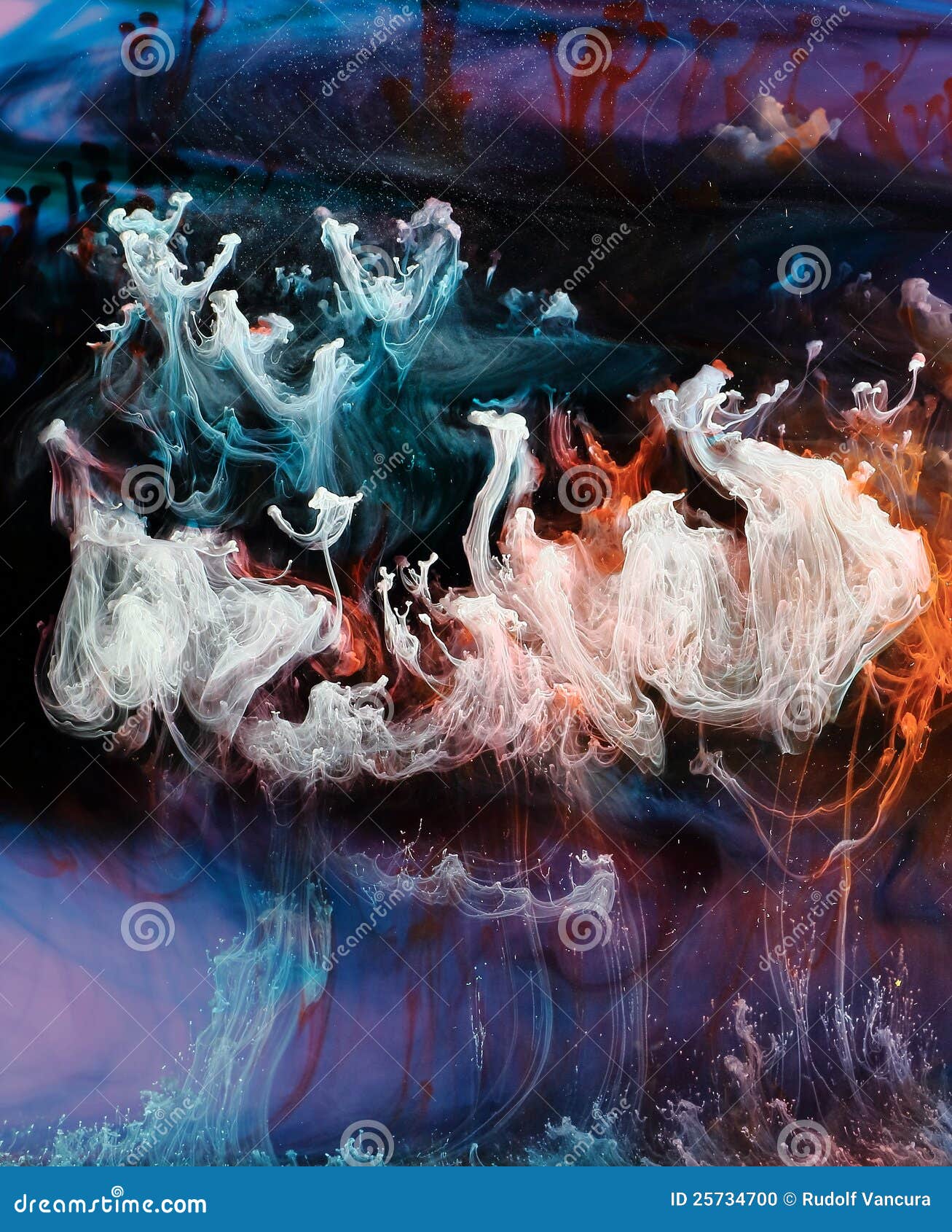 Ink patterns in water stock photo. Image of smoke, sinking - 25734700