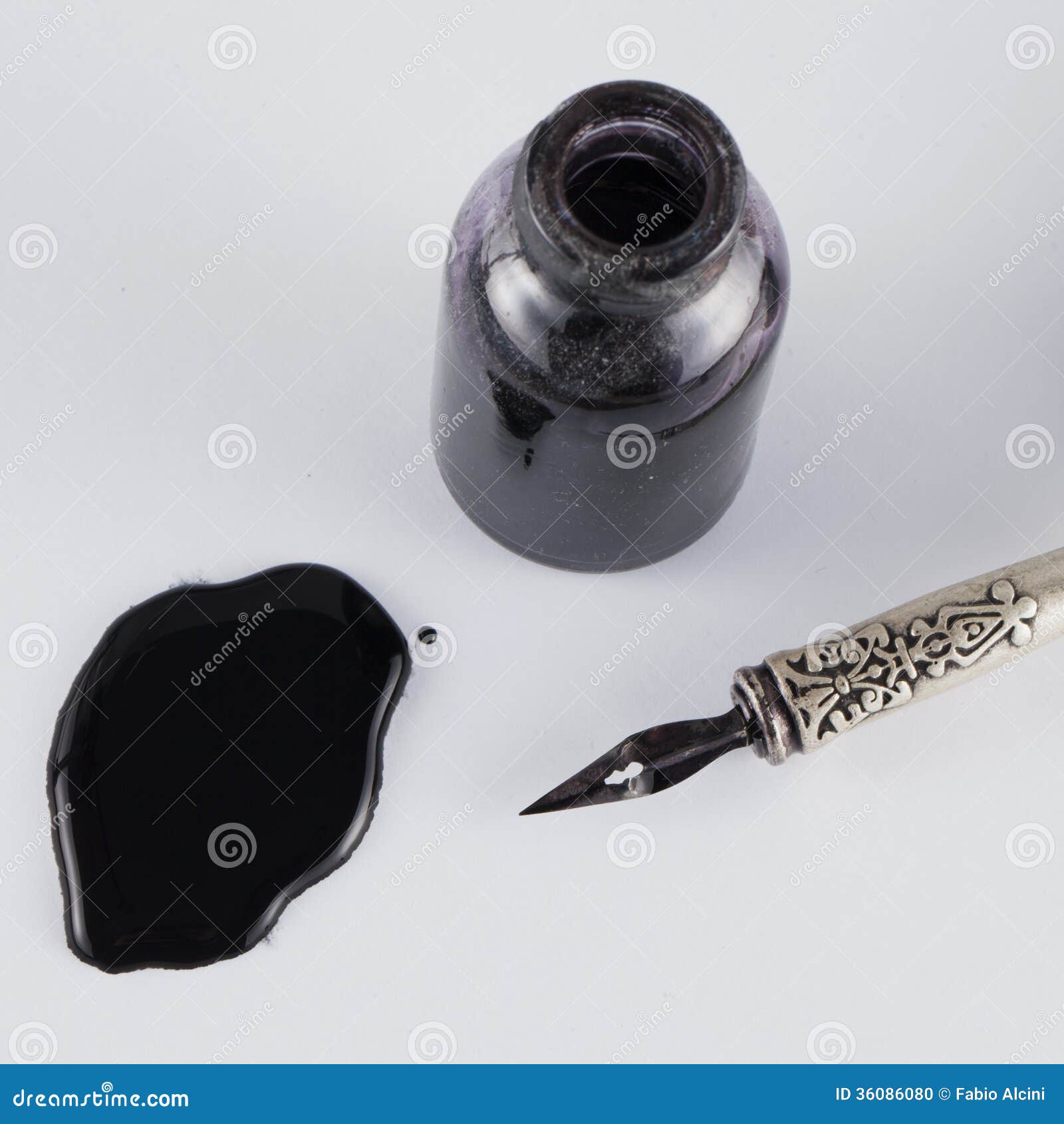 Ink and pen stock photo. Image of detail, closeup, macro - 36086080