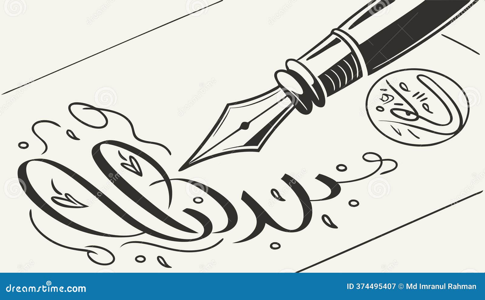 Skill Calligraphic Pink Font Text Logo Icon Typography Design Stock ...