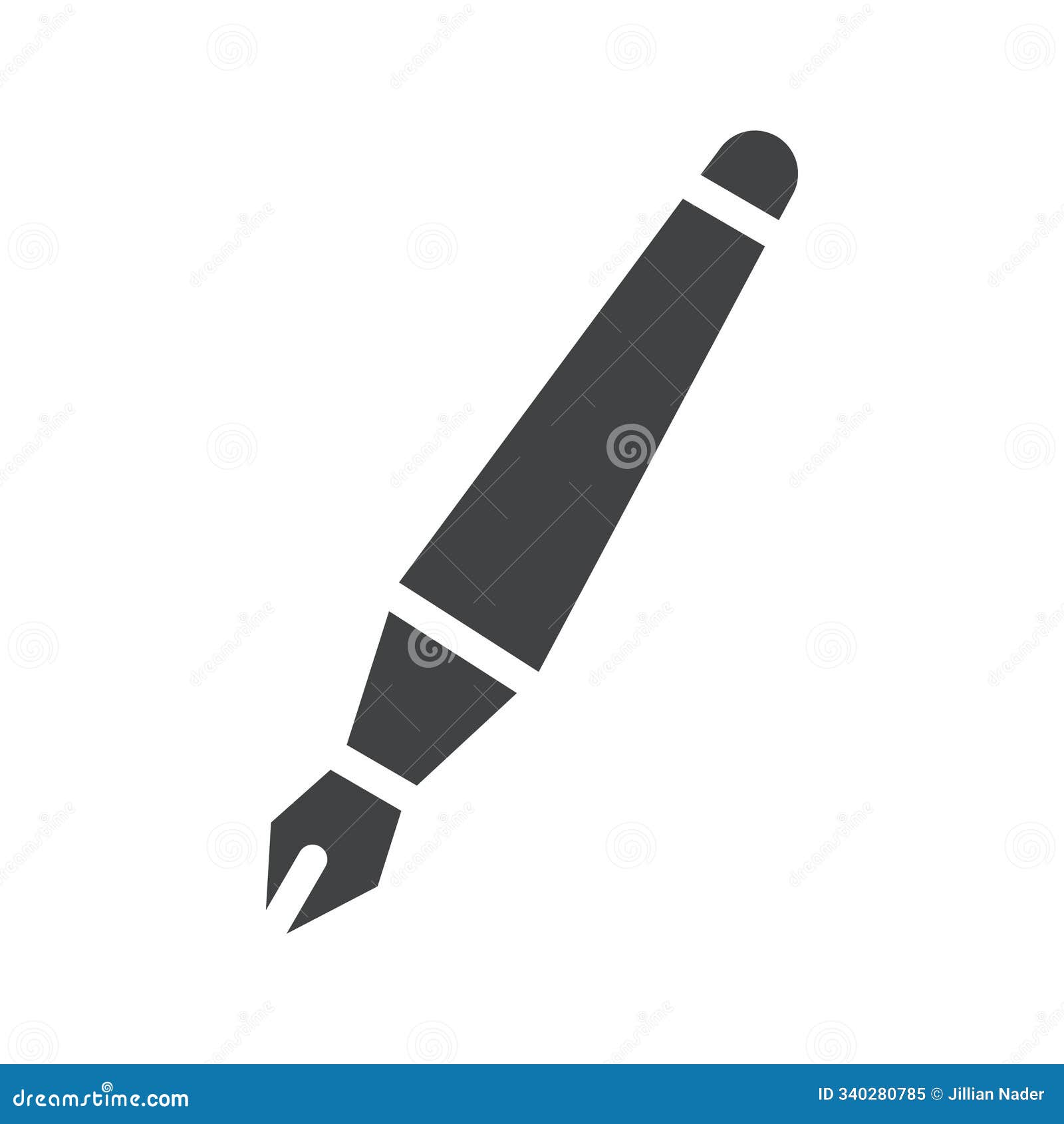 Ink Pen Icon Simple Vector Symbol Stock Vector - Illustration of ...