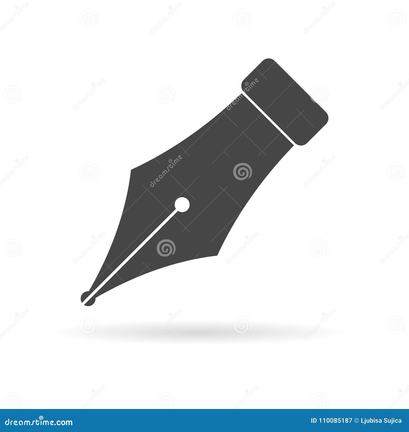 Ink pen Icon stock vector. Illustration of drop, drip - 110085187