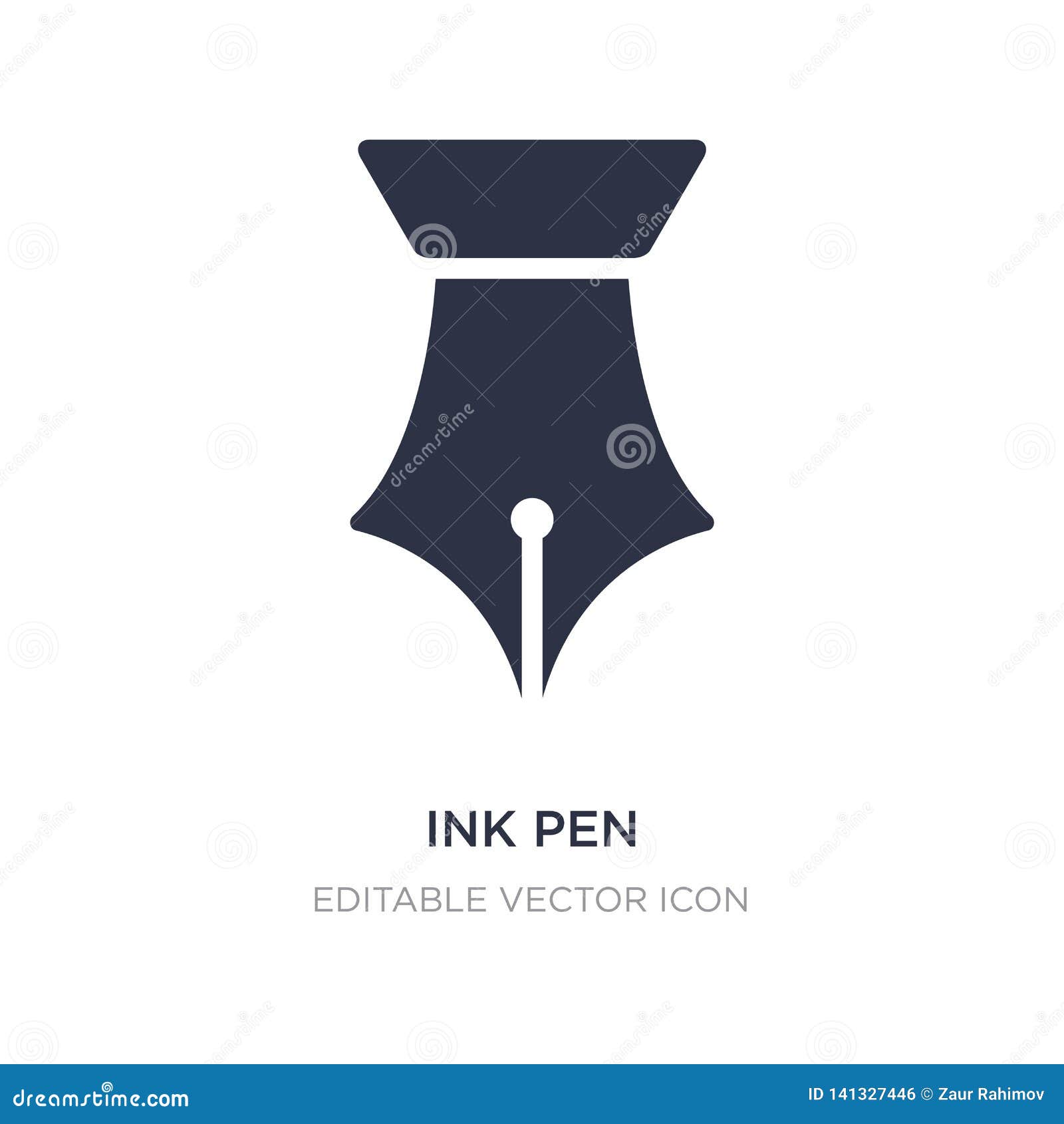 Ink Pen Icon on White Background. Simple Element Illustration from ...
