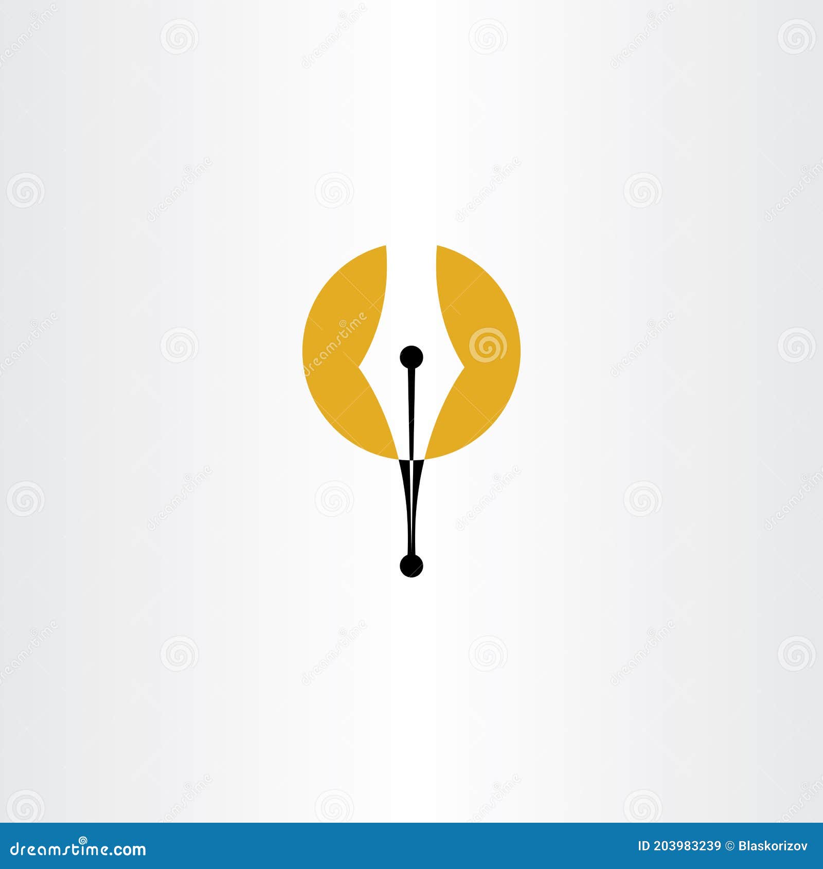 Ink Pen Logo Vector Symbol Icon Sign Stock Vector - Illustration of ...