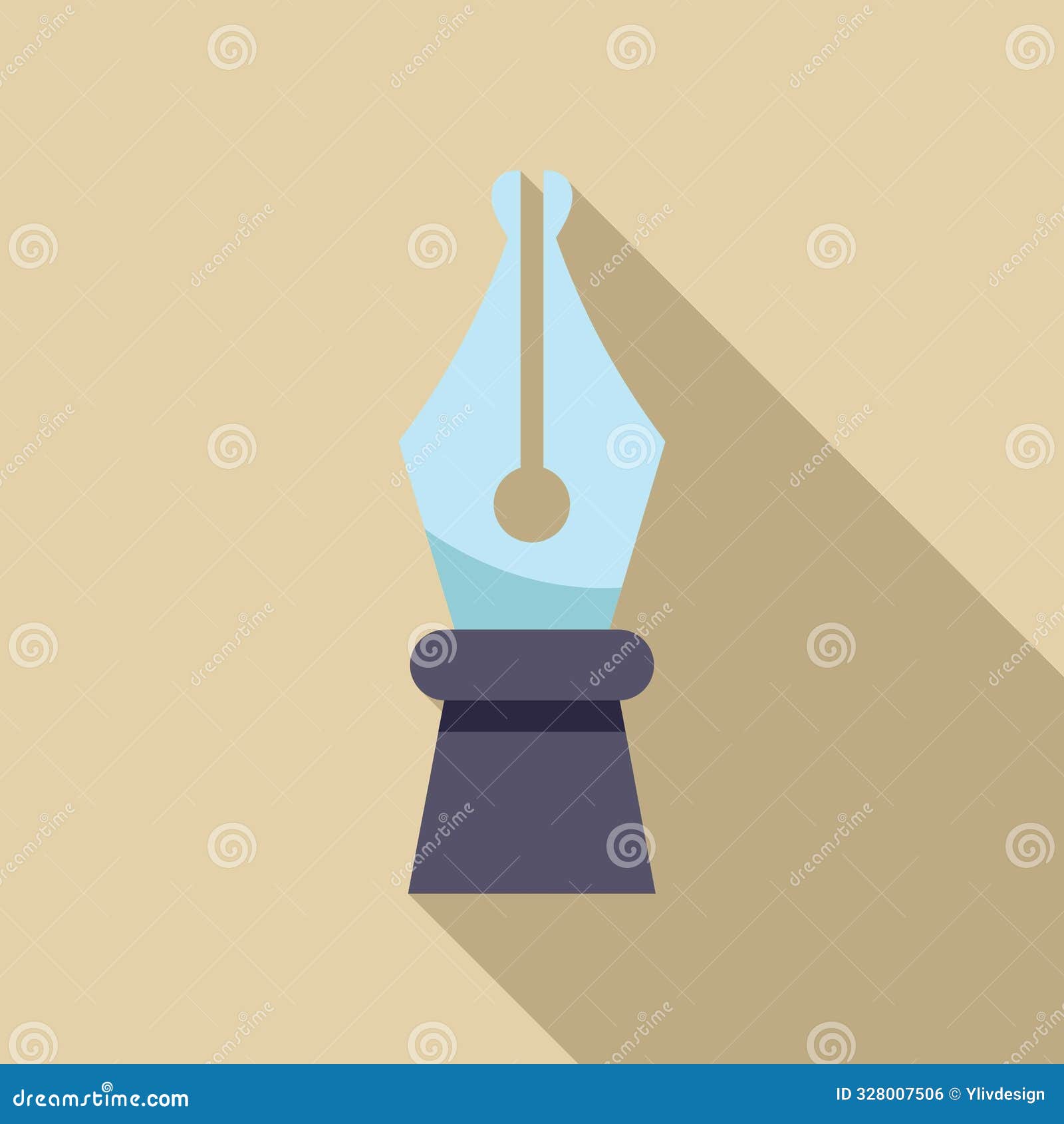 Ink Pen Nib Illustrating the Concept of Writing Stock Vector ...