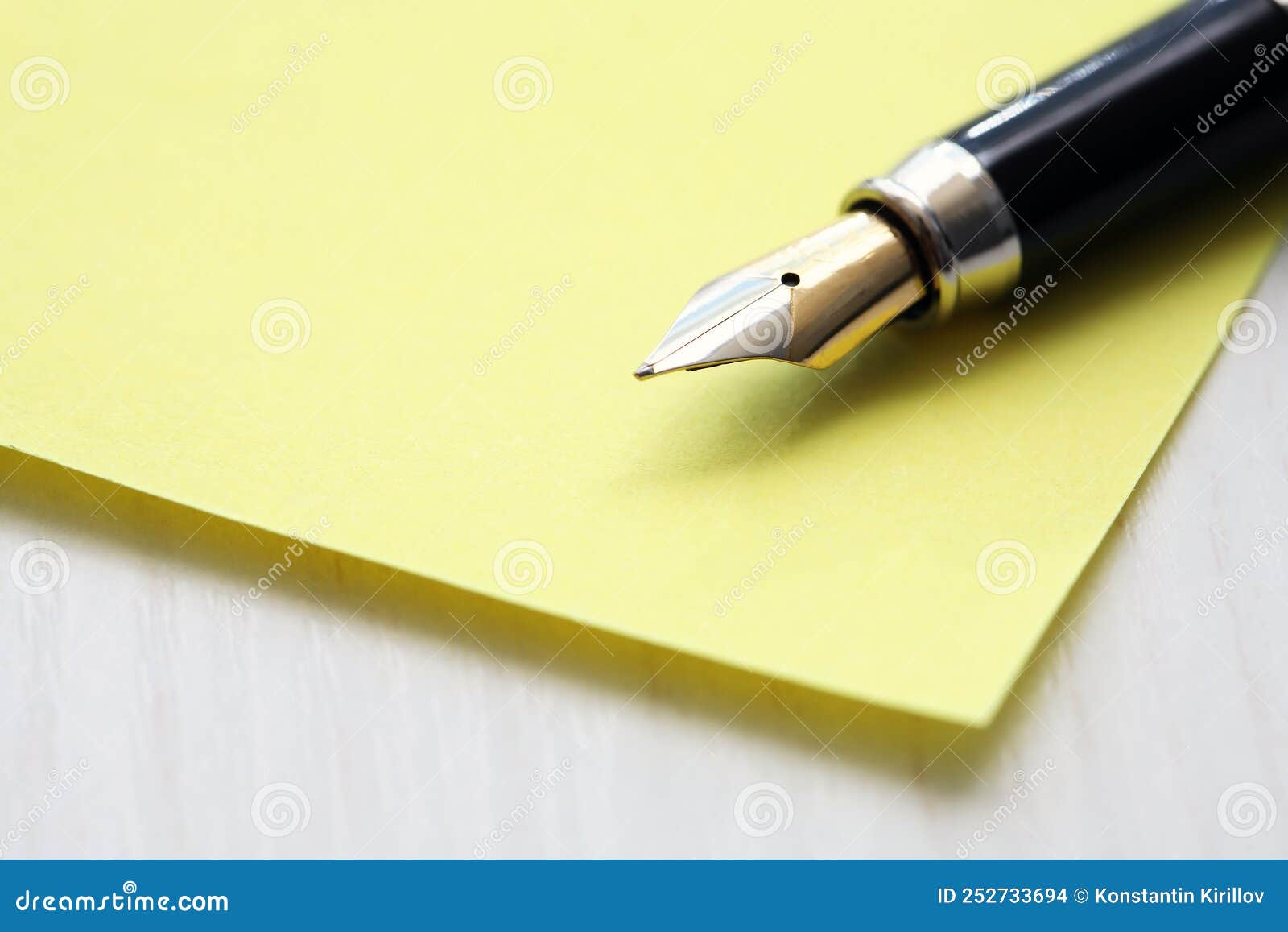 Ink Pen on Paper stock photo. Image of education, poet - 252733694