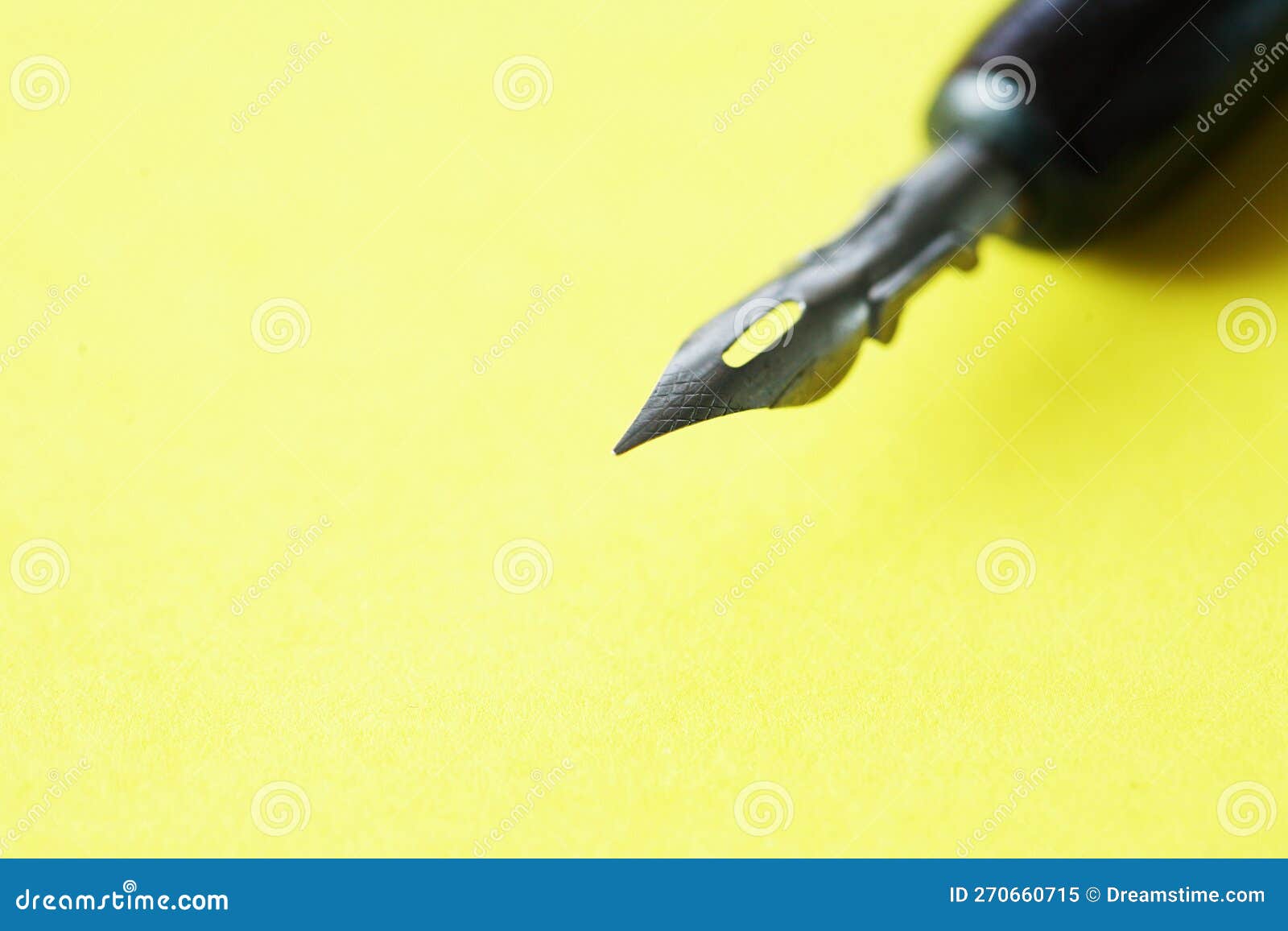 Ink Pen on Paper stock image. Image of book, closeup - 270660715