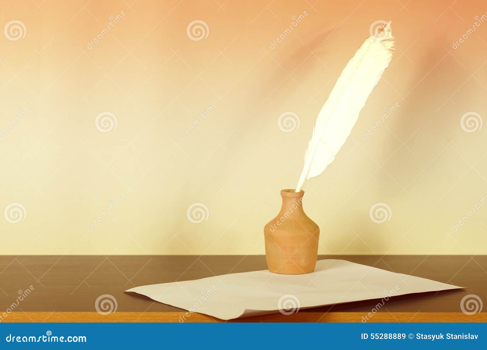 Ink Pen and Paper stock image. Image of note, literary - 55288889