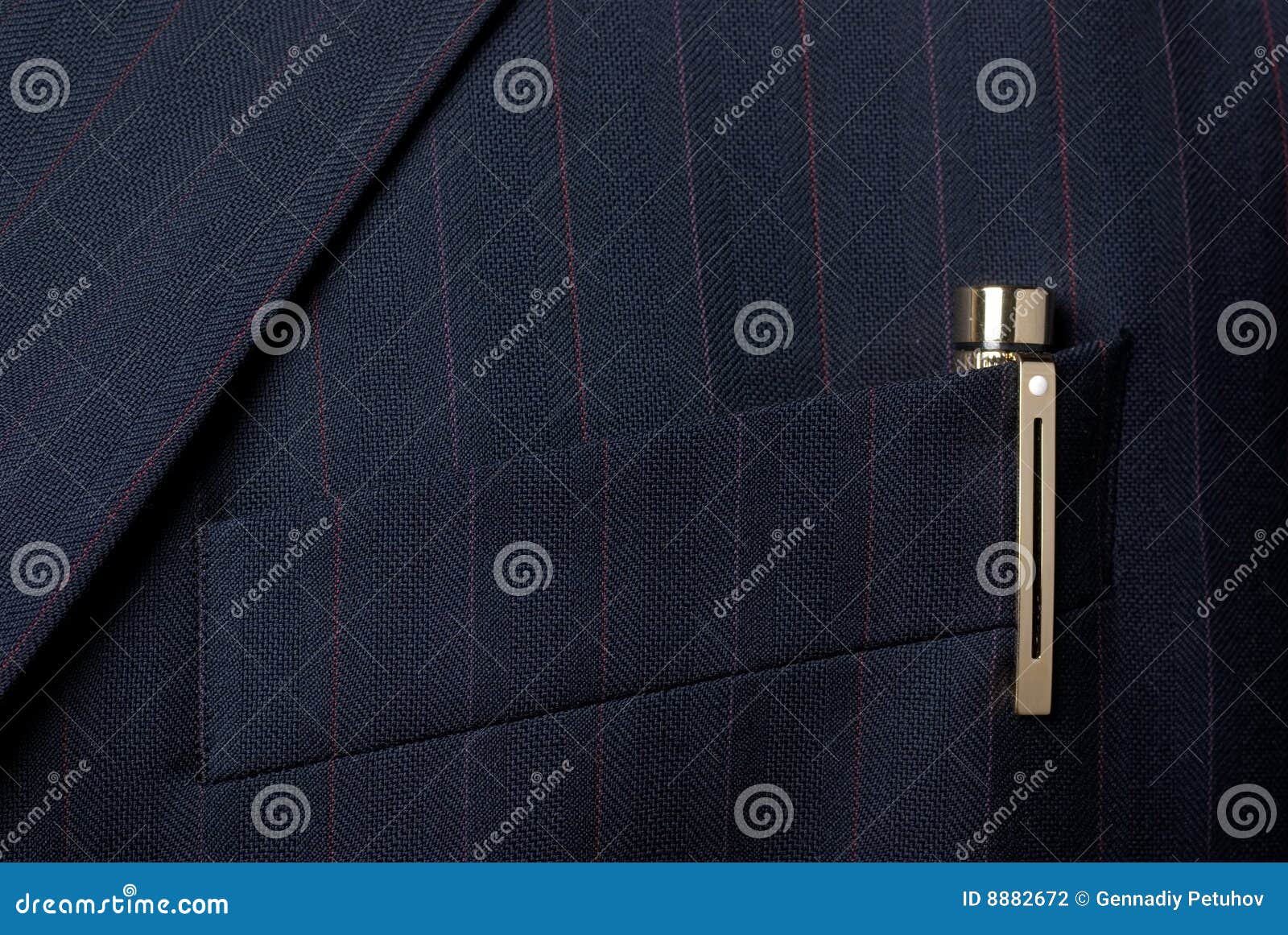Ink Pen in a Pocket of a Jacket Stock Photo - Image of pocket, grey ...