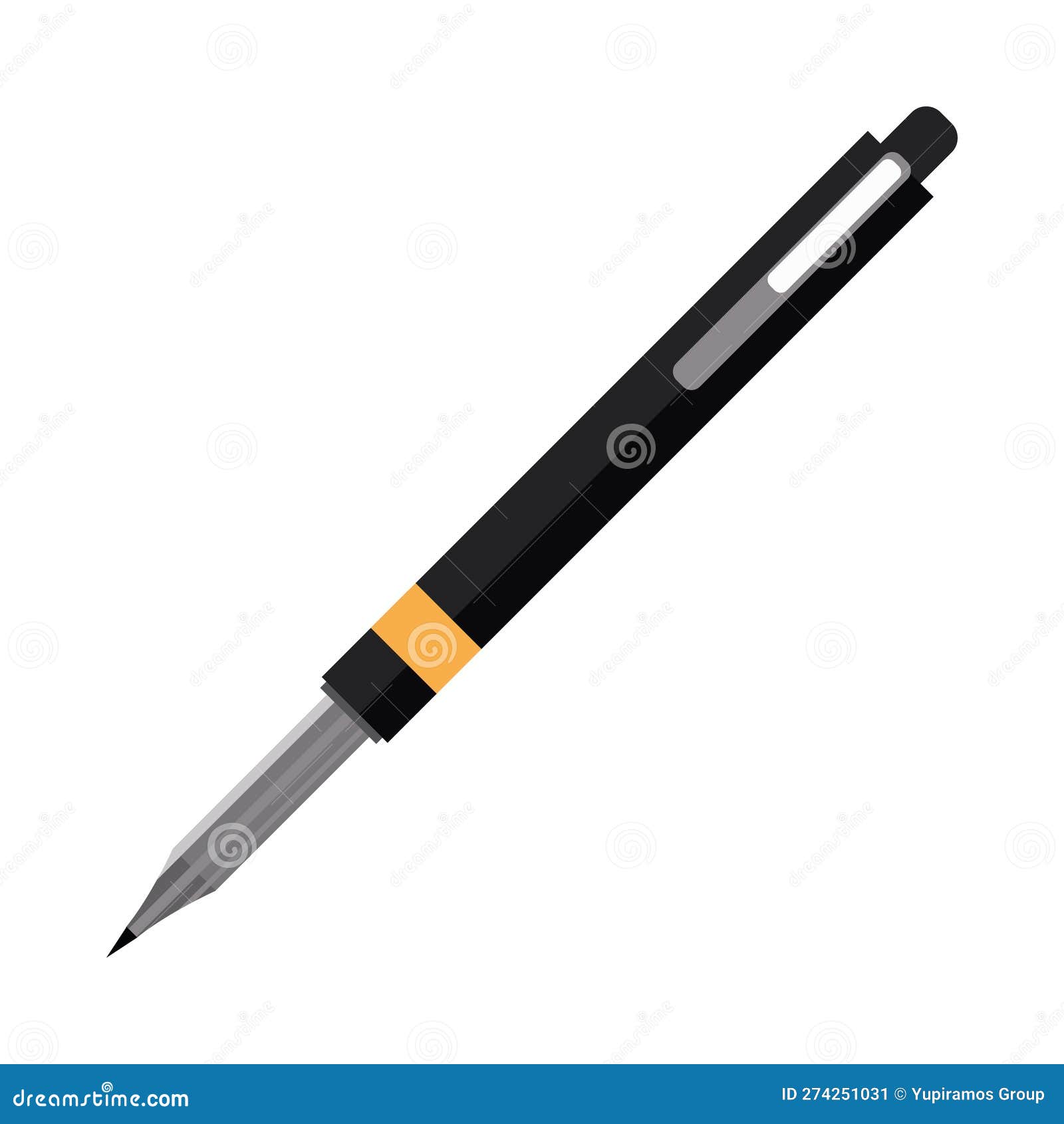 Ink Pen Sharp Tool for Creative Handwriting Stock Illustration ...