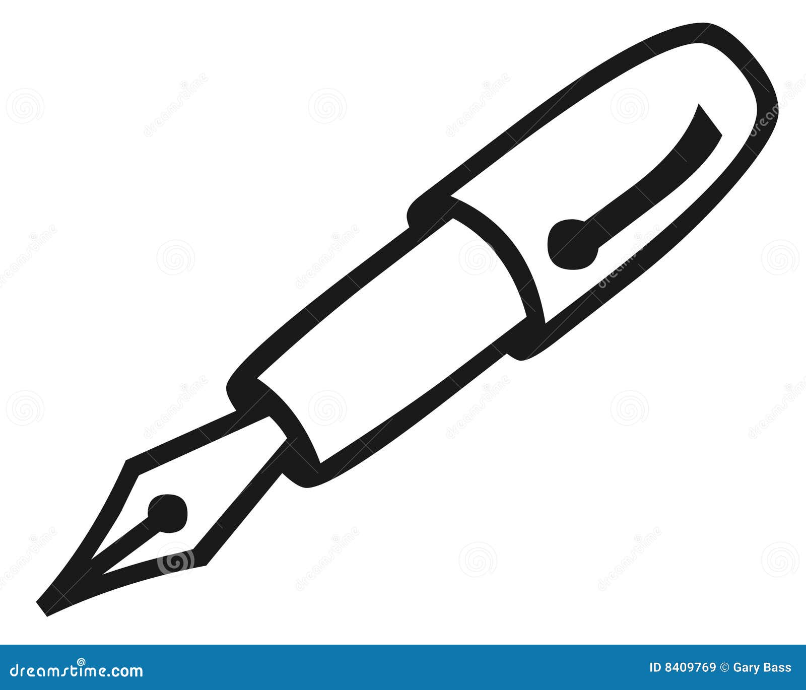 Ink pen symbol stock illustration. Illustration of item - 8409769