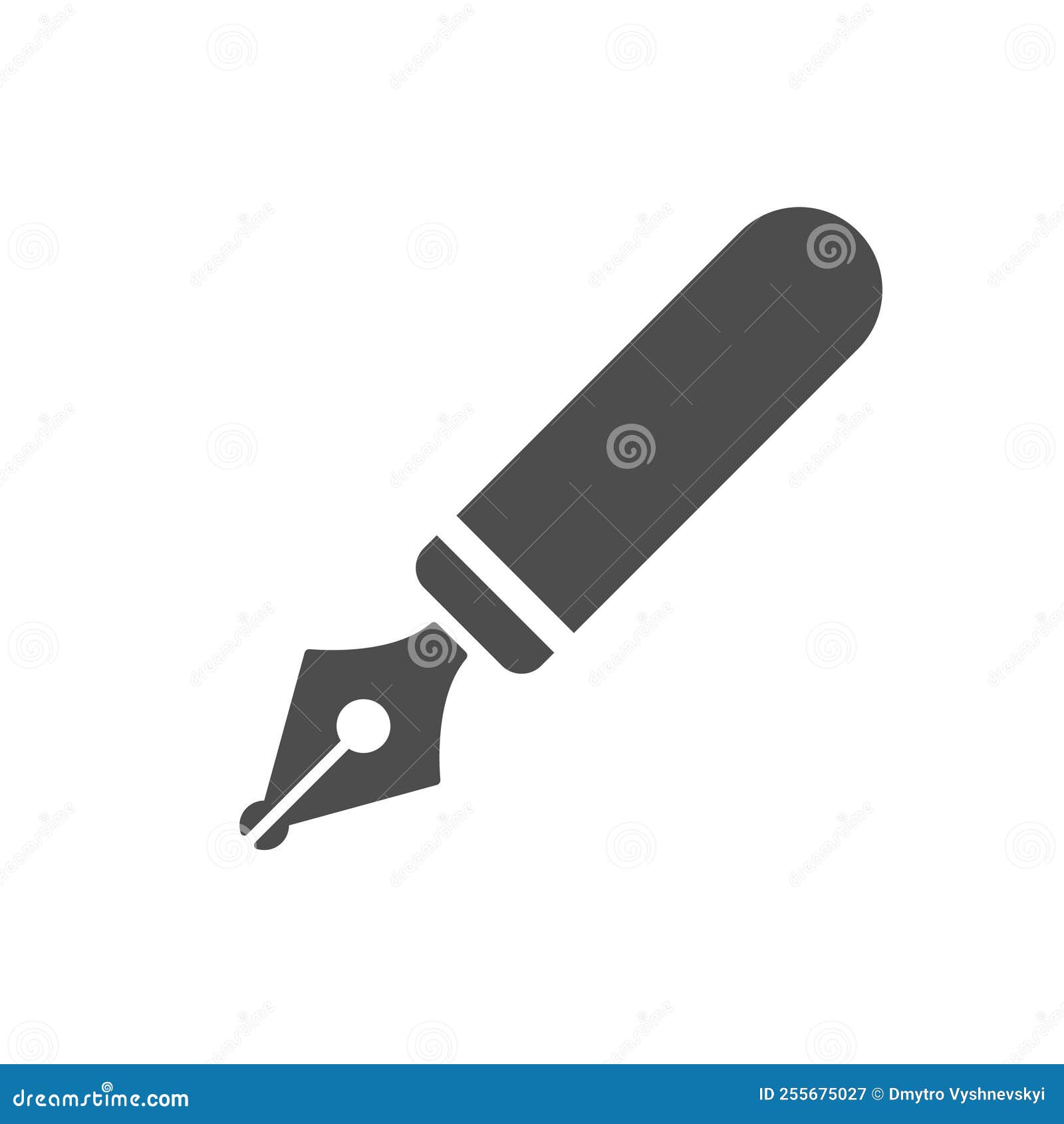 Ink Pen Vector Icon Isolated on White Stock Illustration - Illustration ...