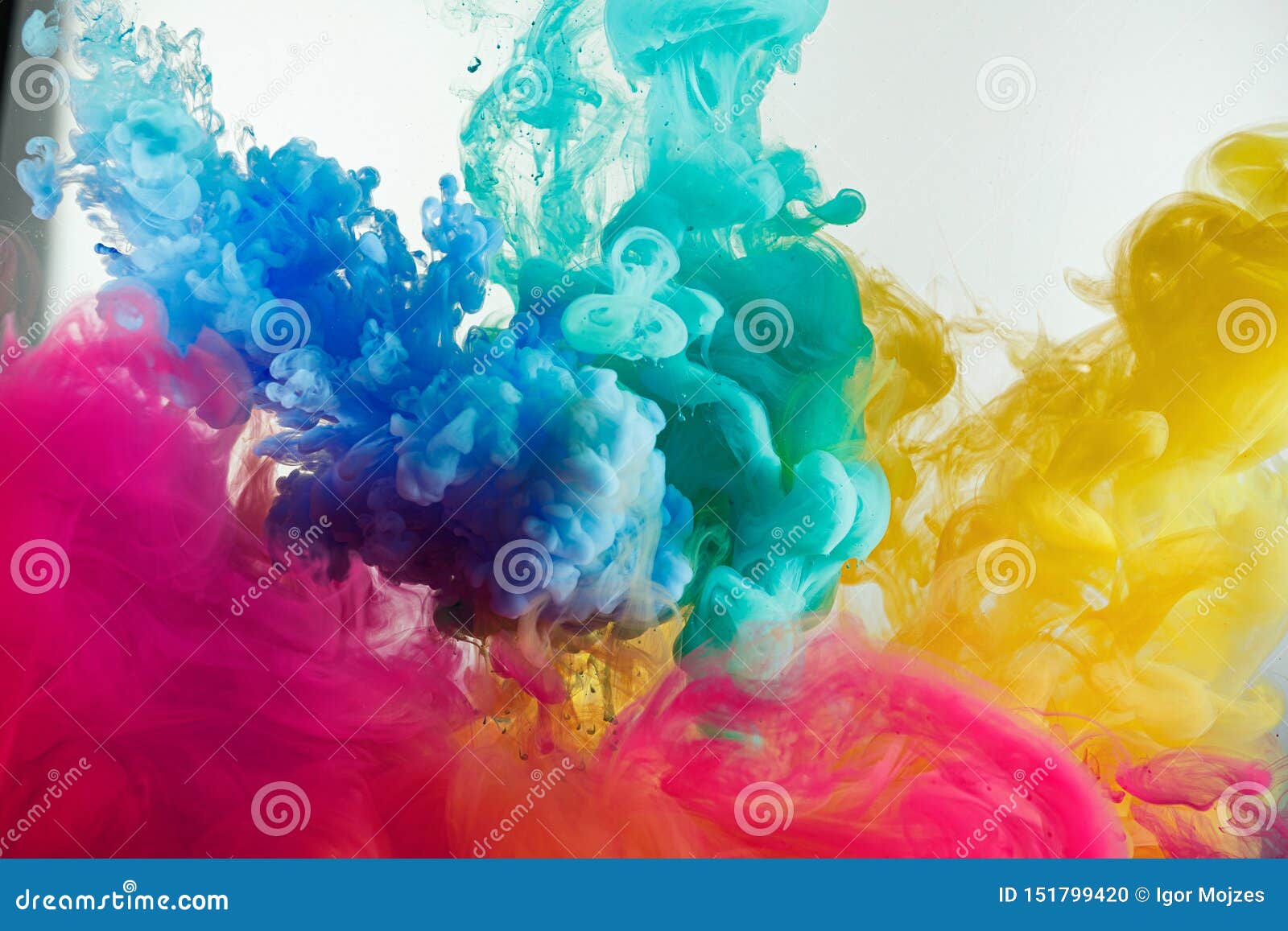 Ink Rainbow Color Splash in Water Stock Photo - Image of liquid, pink ...