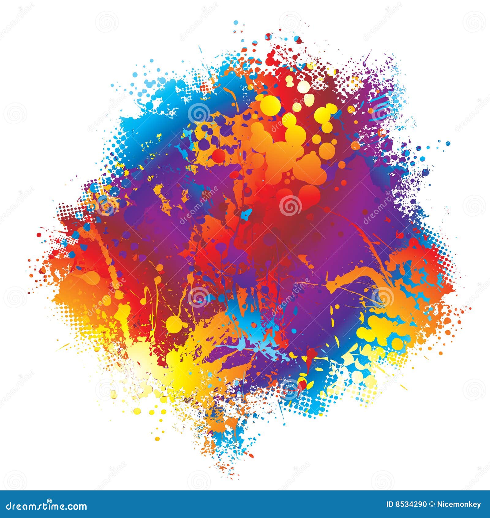 Ink rainbow halftone stock vector. Illustration of modern - 8534290
