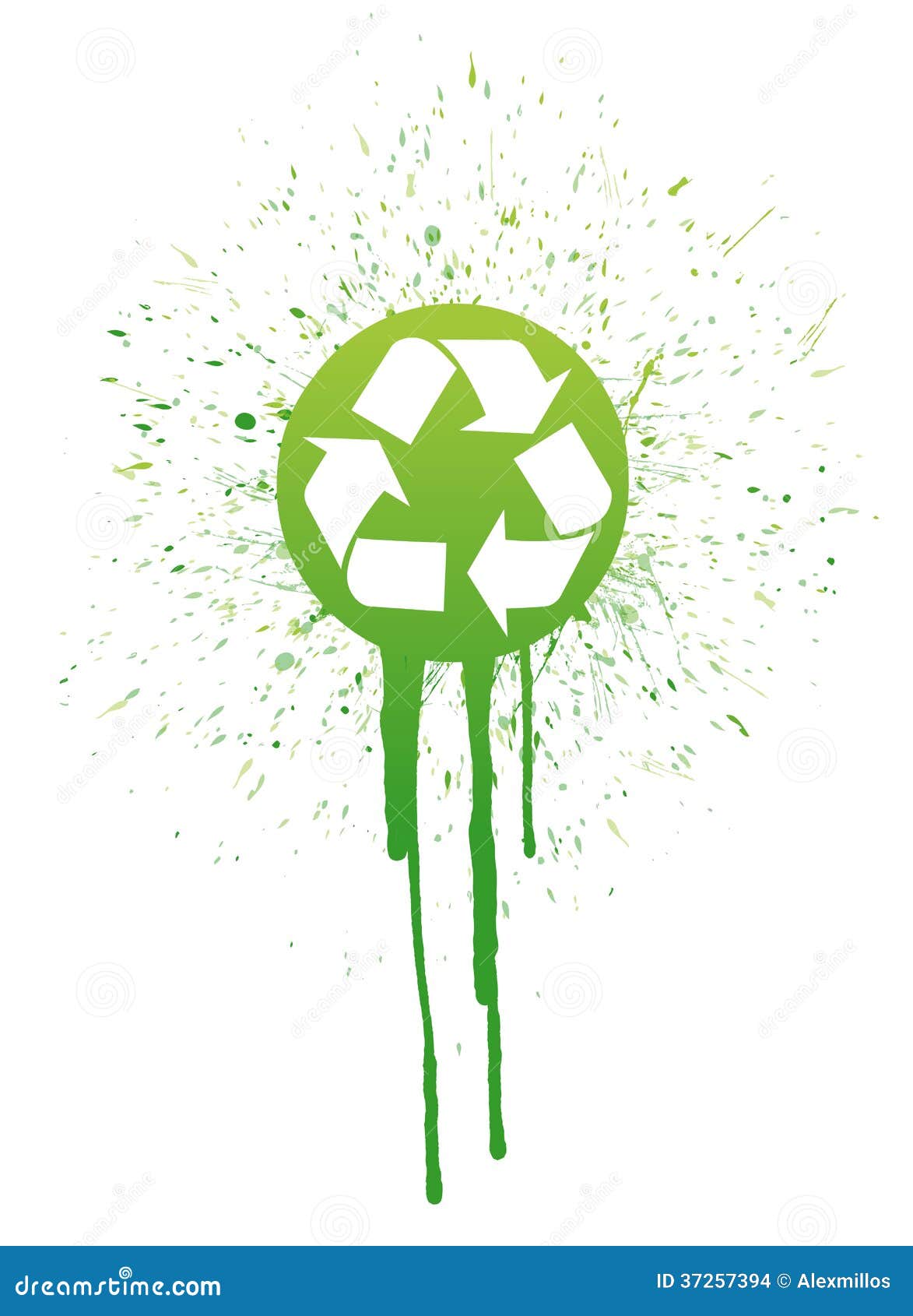 Ink Recycle Symbol Illustration Design Stock Illustration ...