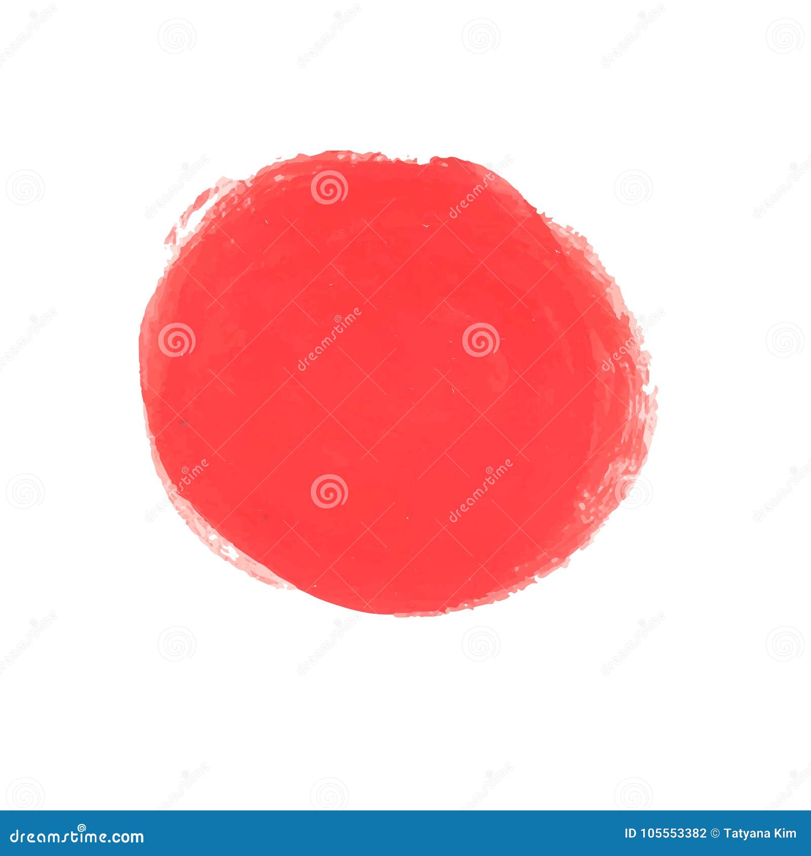 Ink Red Circle with Brush Texture Stock Photo - Image of matte ...