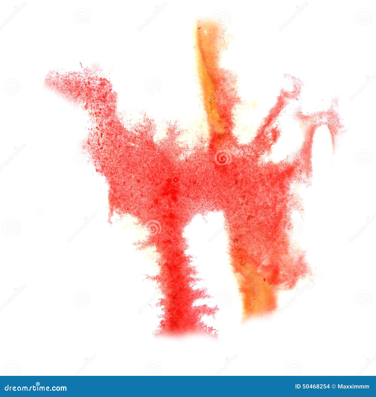 Ink Red Orange Blot Splatter Background Isolated Stock Photo - Image of ...