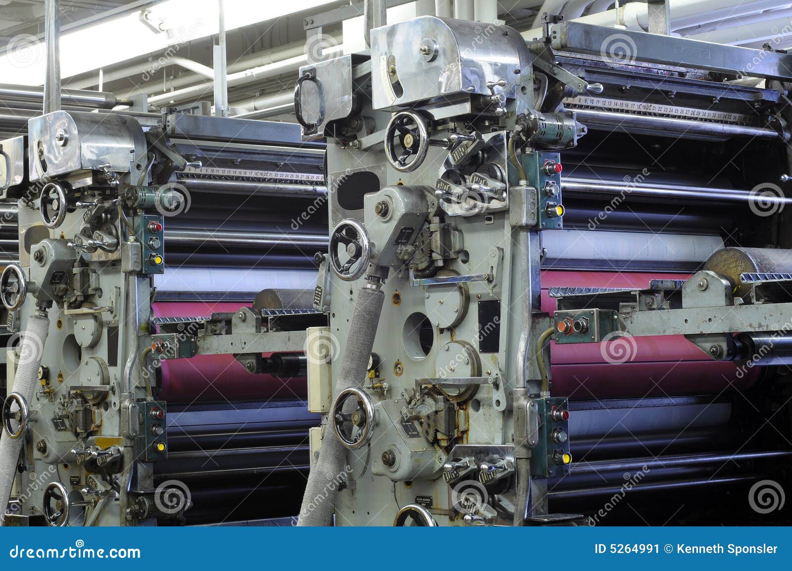 Ink roller units stock image. Image of conveyor, gray - 5264991