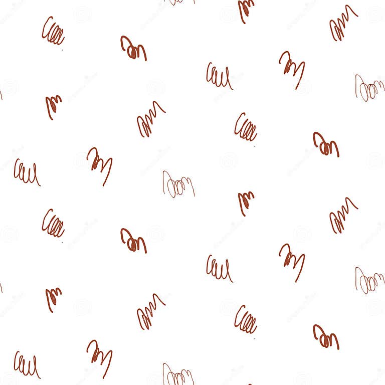 Ink Scribble Marks Seamless Vector Pattern Brown and White Colors ...