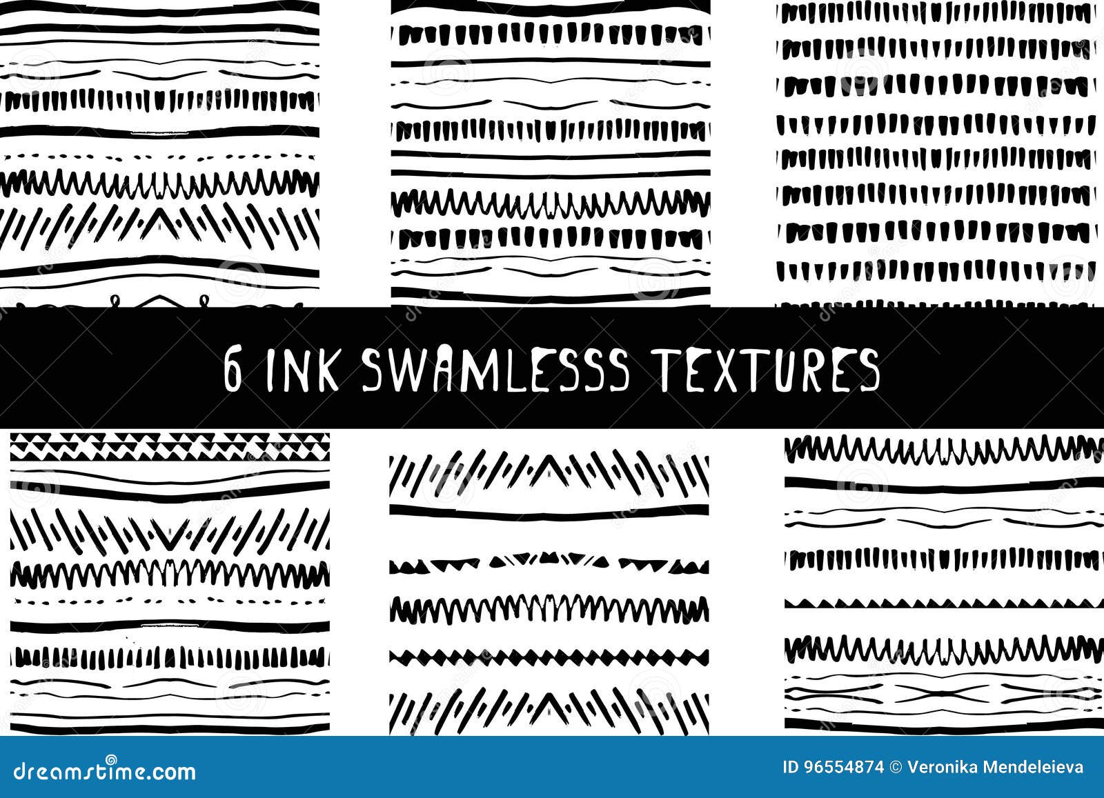 Ink Seamless Texture. Vector Grunge Illustration Stock Vector ...