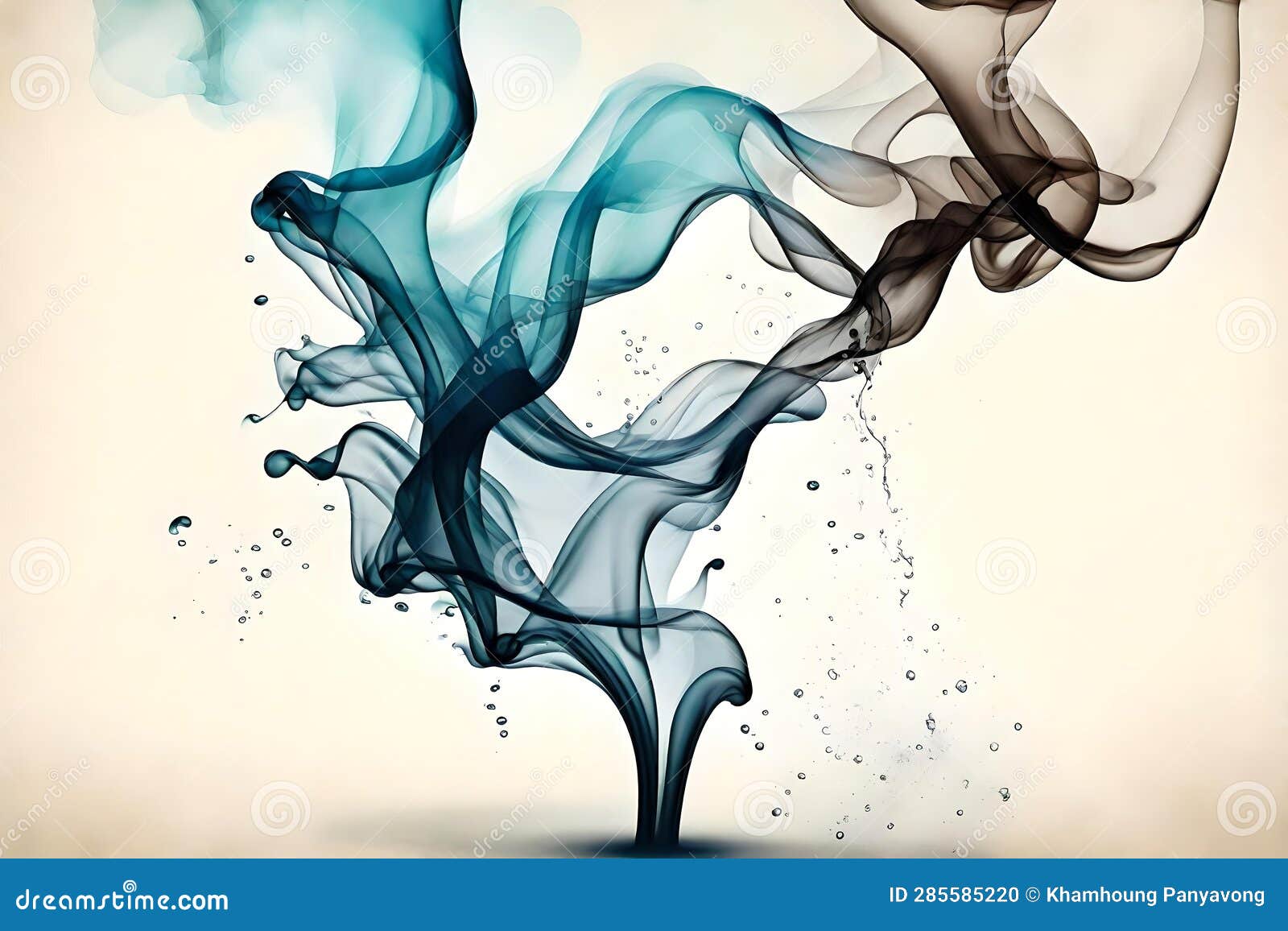 Ink Smoke Water Abstract Art Background. Generative AI Stock ...