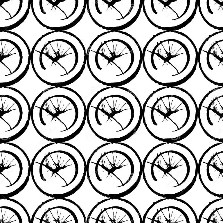 Ink Spilled Stain Geometrical Seamless Pattern Stock Vector ...