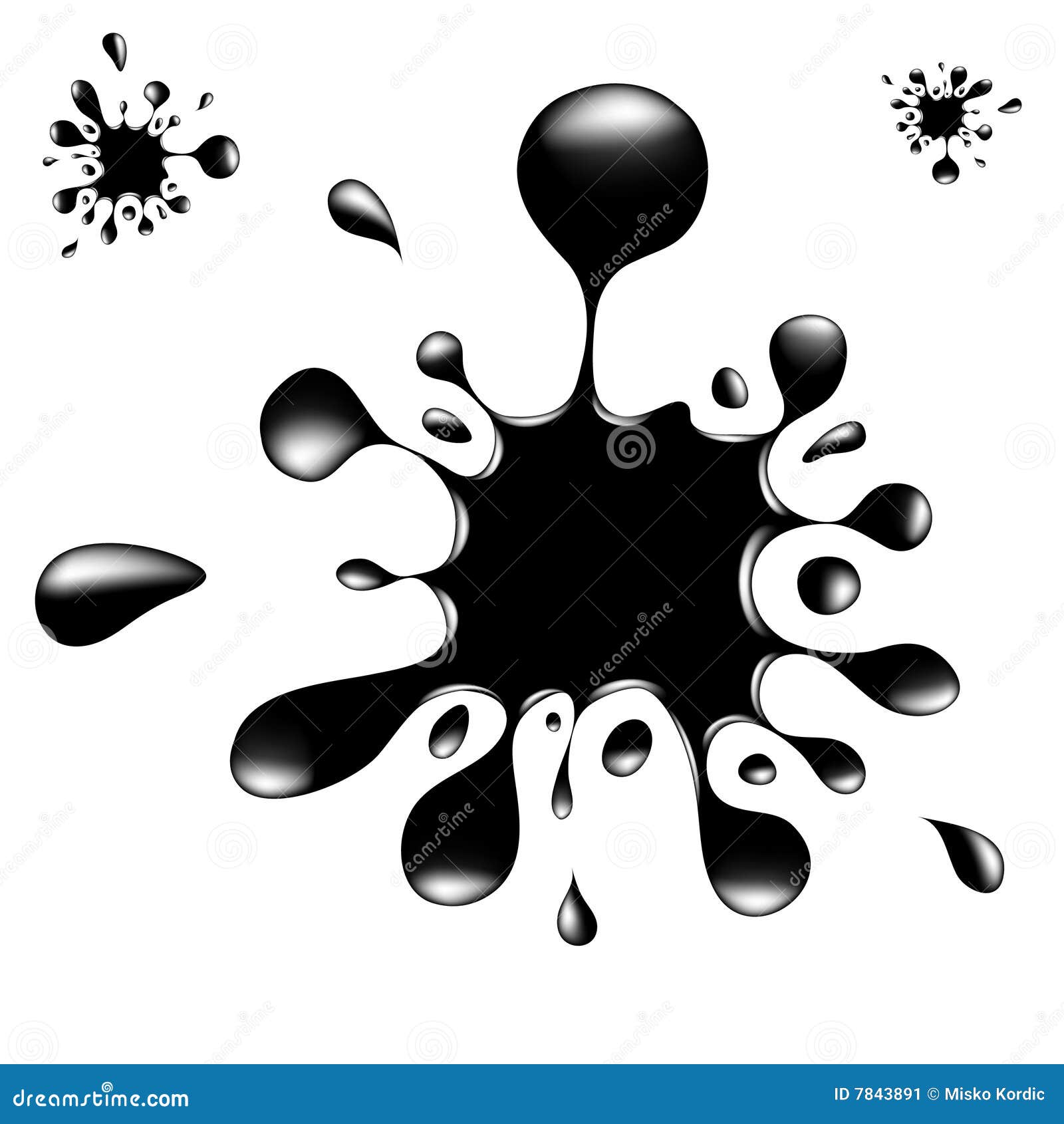 Ink splash stock vector. Illustration of artistic, digital - 7843891