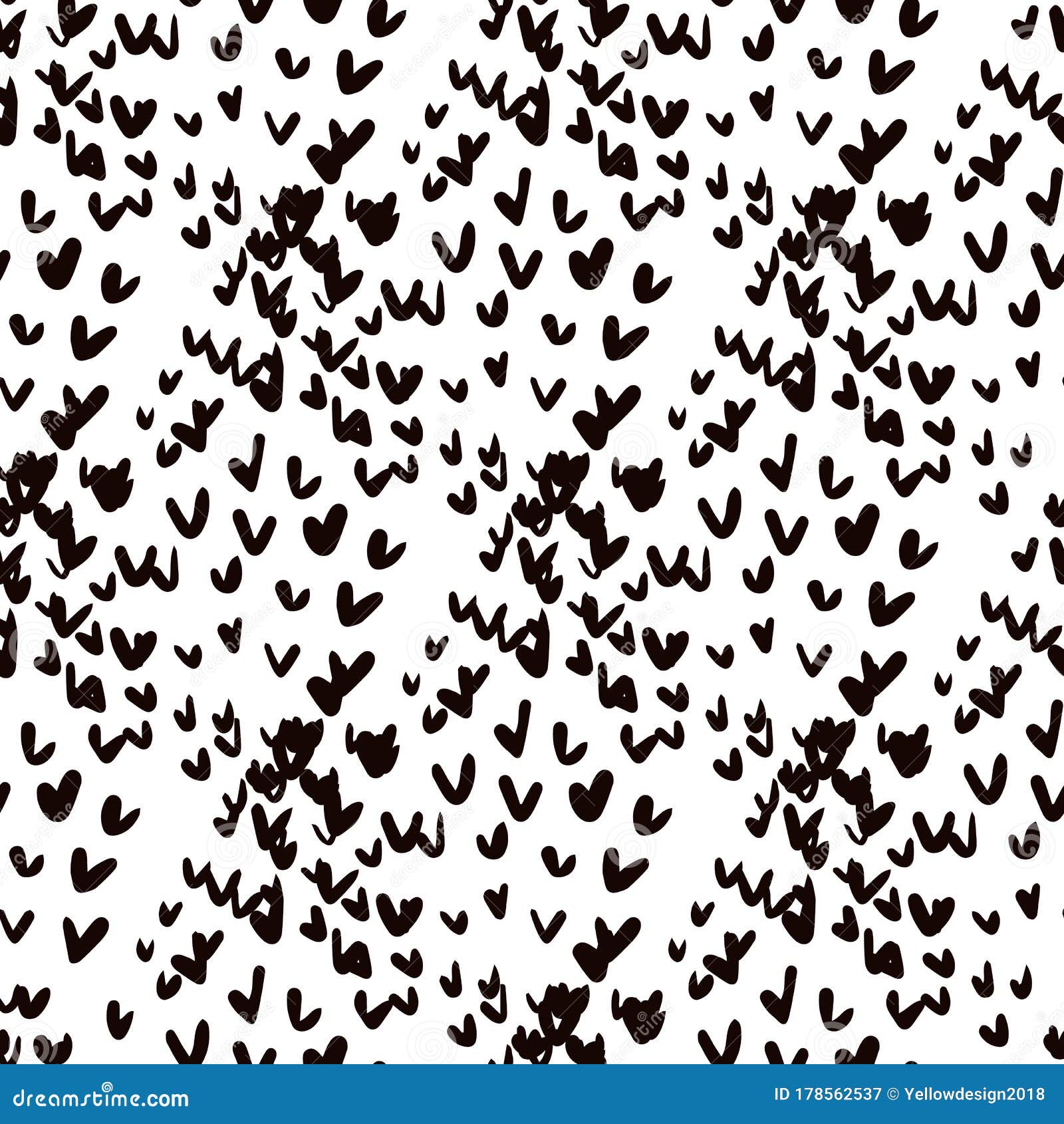 Ink Splash Abstract Random Shapes Seamless Pattern on White Background ...