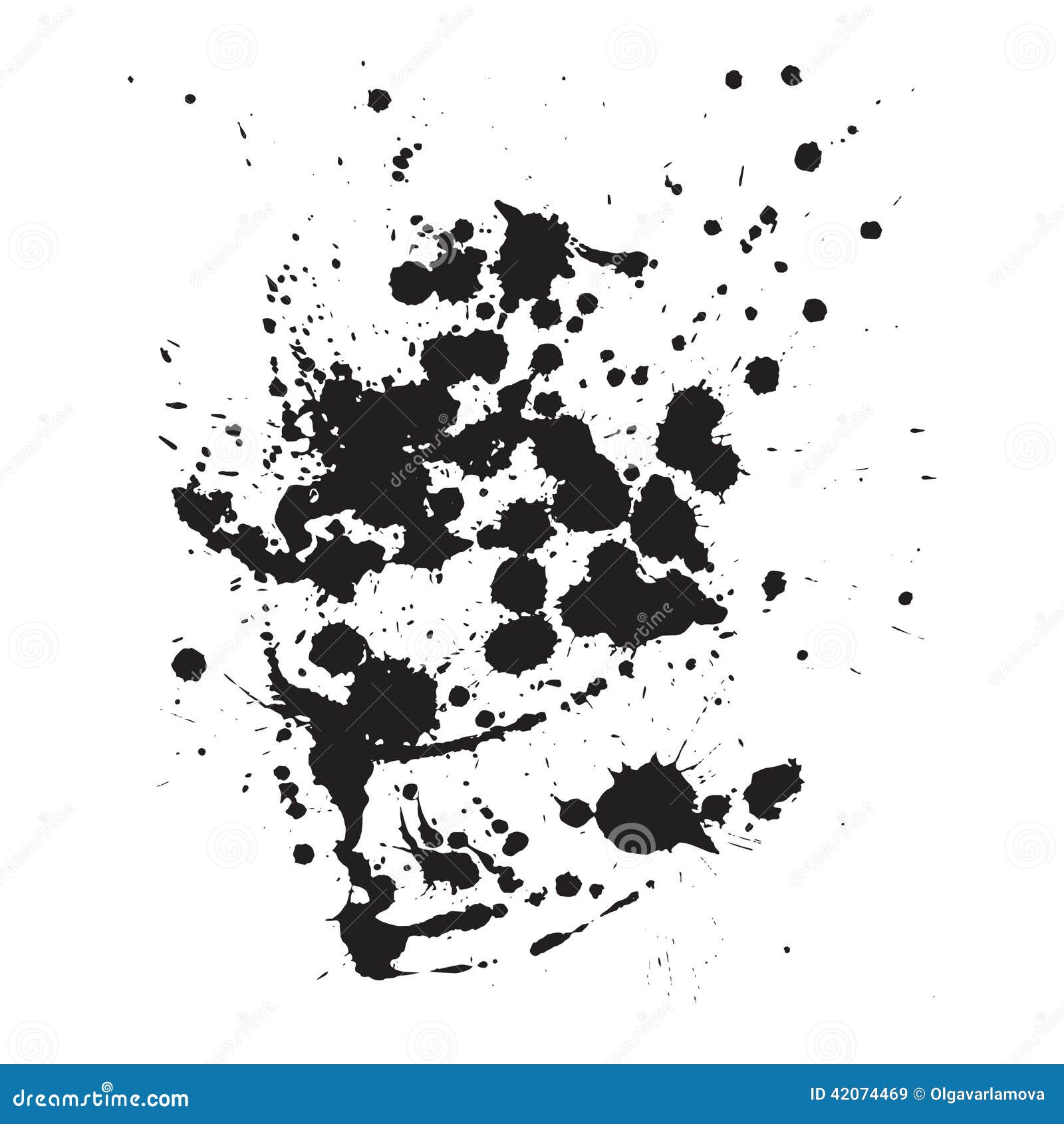 Black Ink Splatter Template