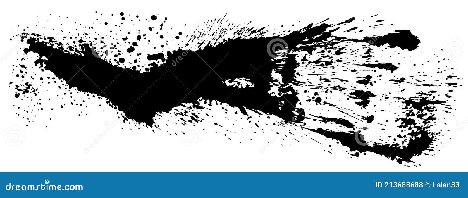 Ink Splash. Brush Stroke Illustration Stock Vector - Illustration of ...