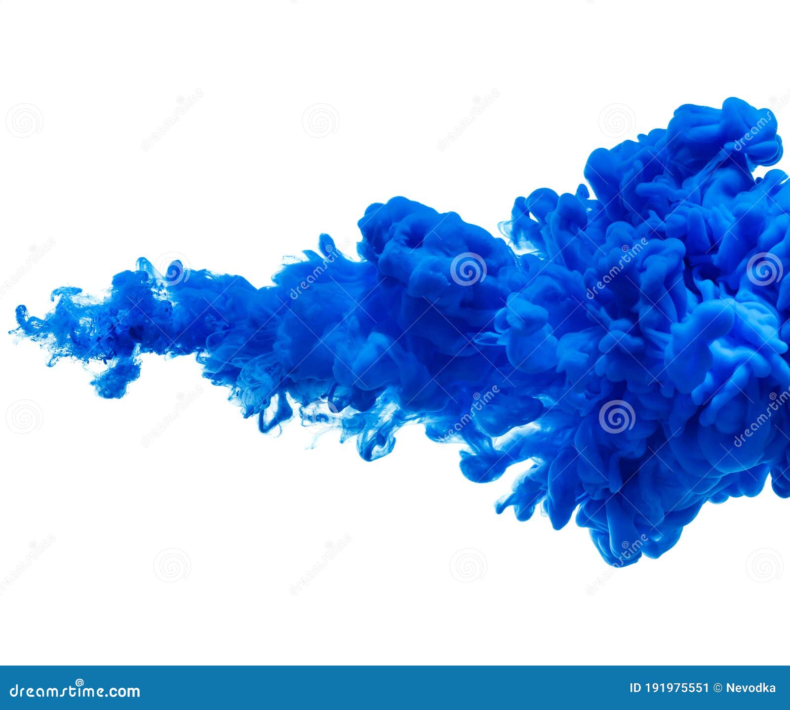 Ink Splash Cloud in Water Isolated Stock Image - Image of water ...