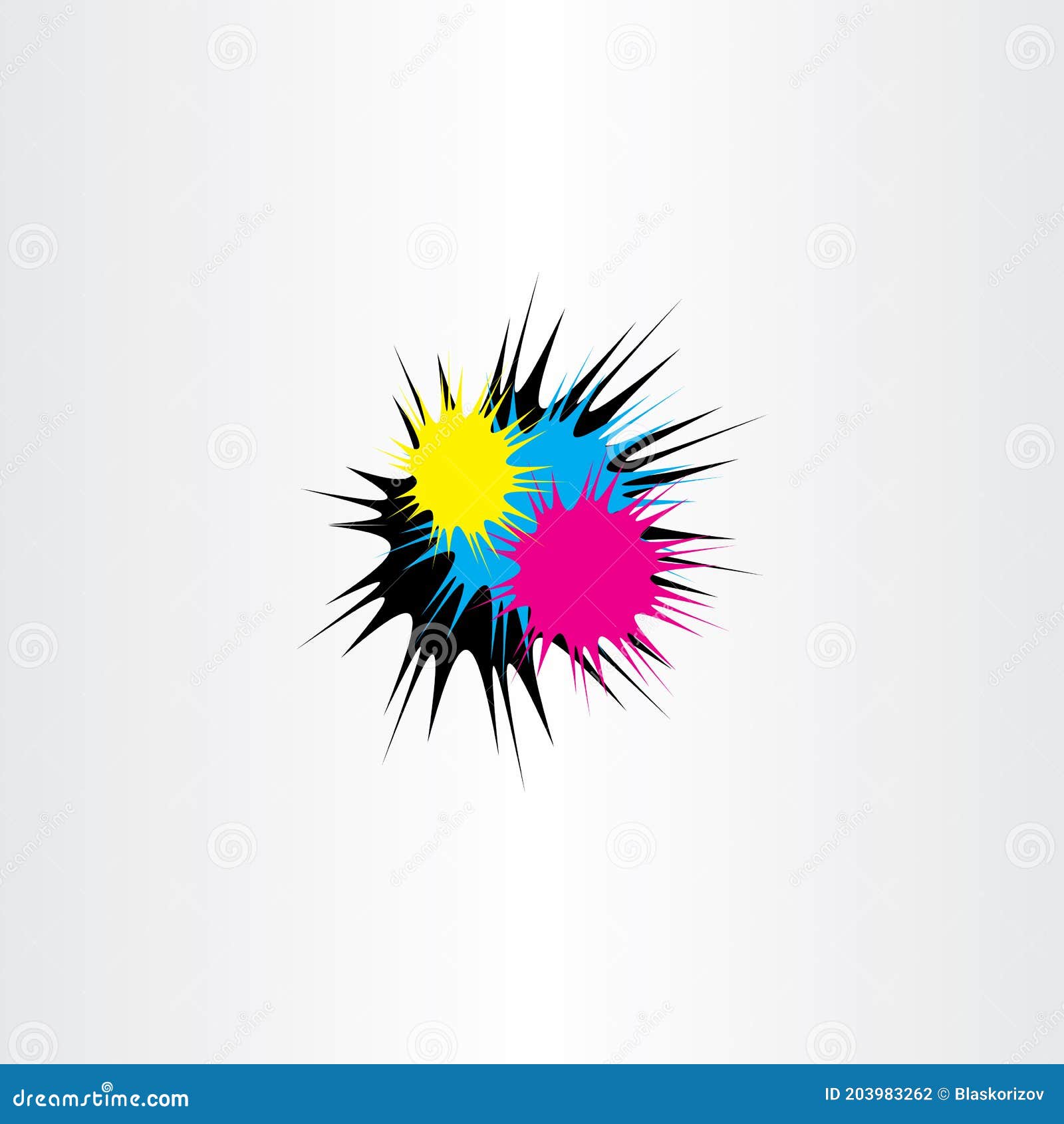 Ink Splash Cmyk Print Icon Vector Stock Vector - Illustration of ...