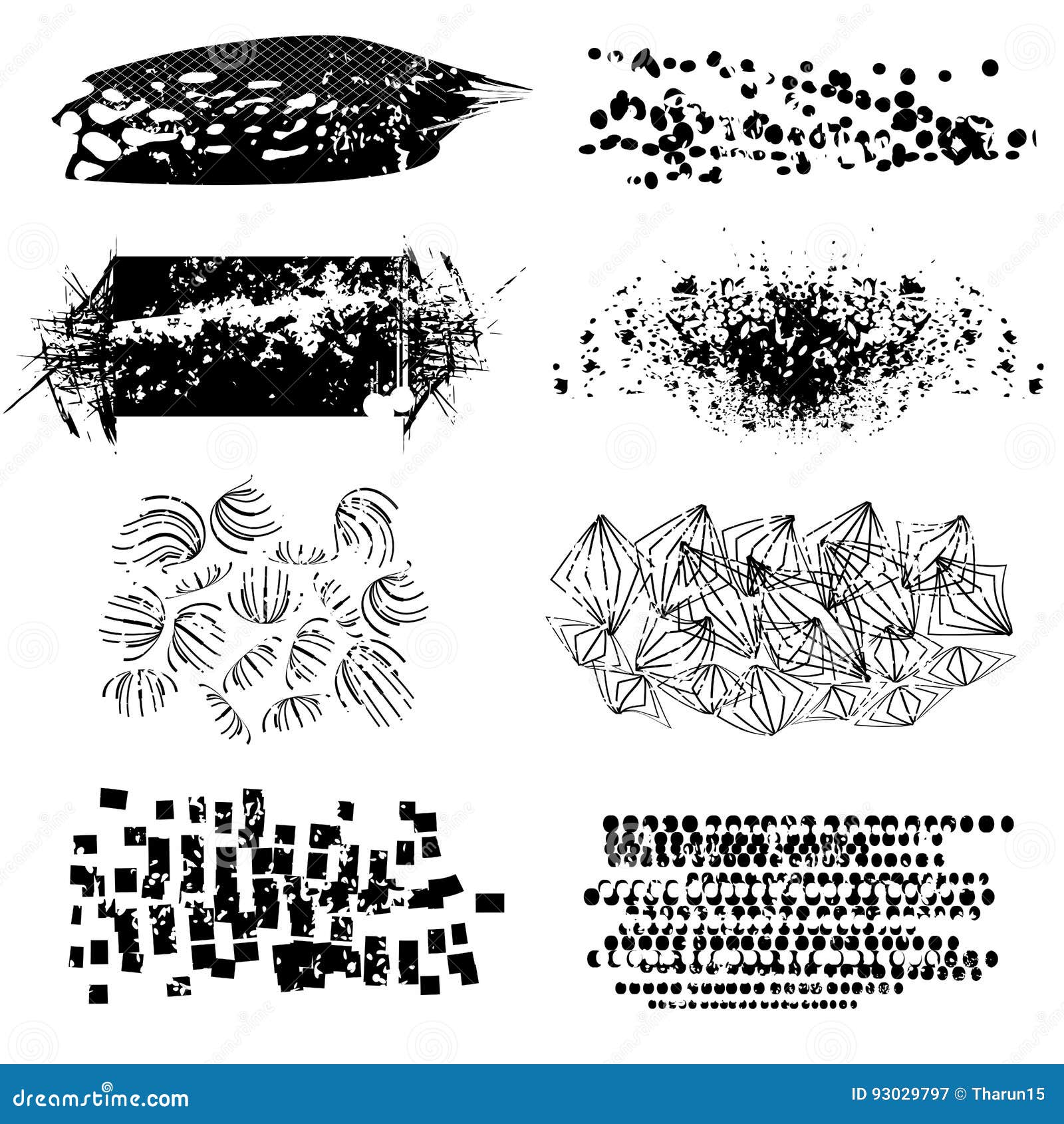 Ink Splash Elements stock illustration. Illustration of black - 93029797