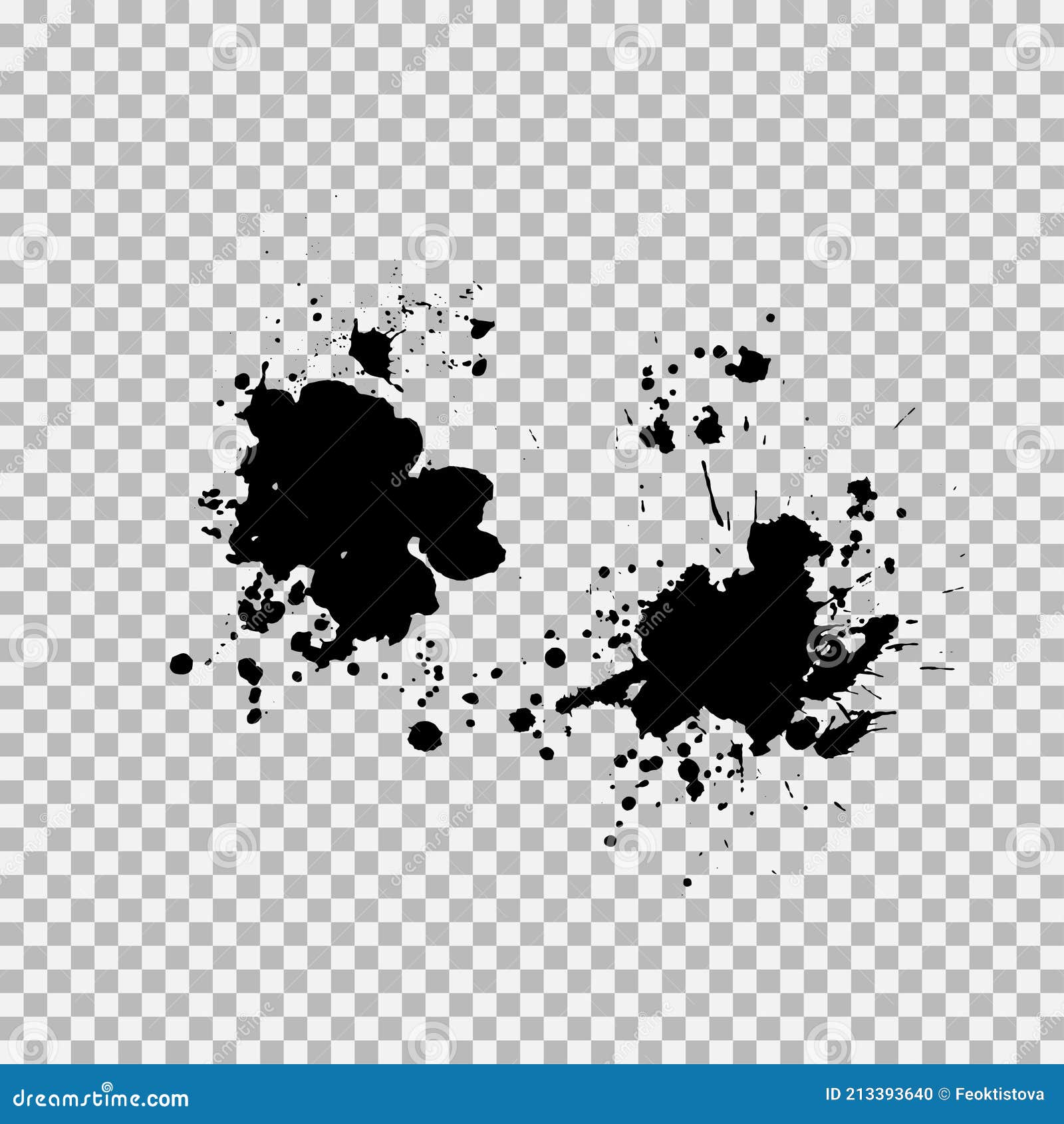 Ink Splash. Grunge Splatters. Abstract Background Stock Vector ...