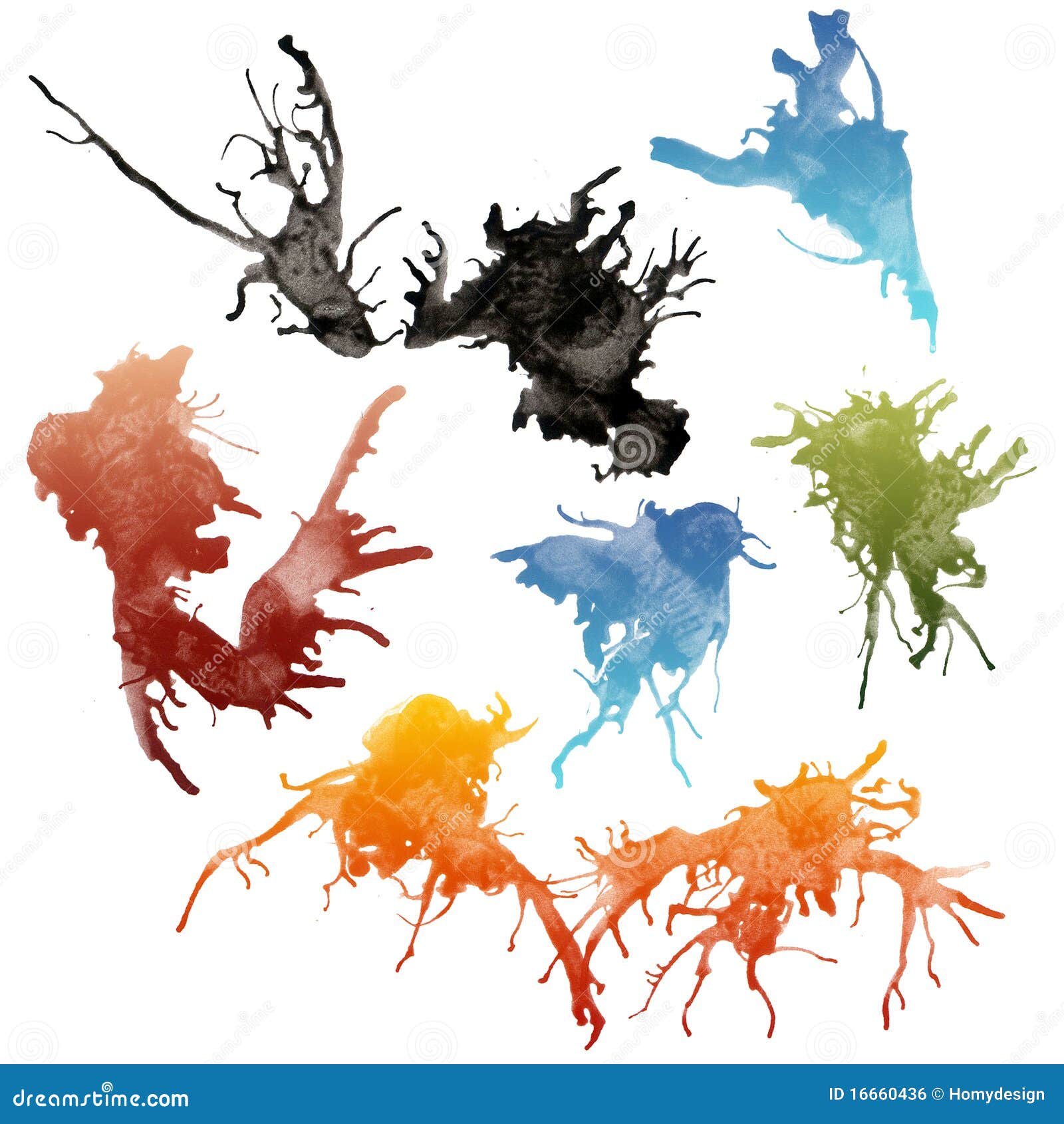 Ink splashes stock illustration. Illustration of abstract - 16660436