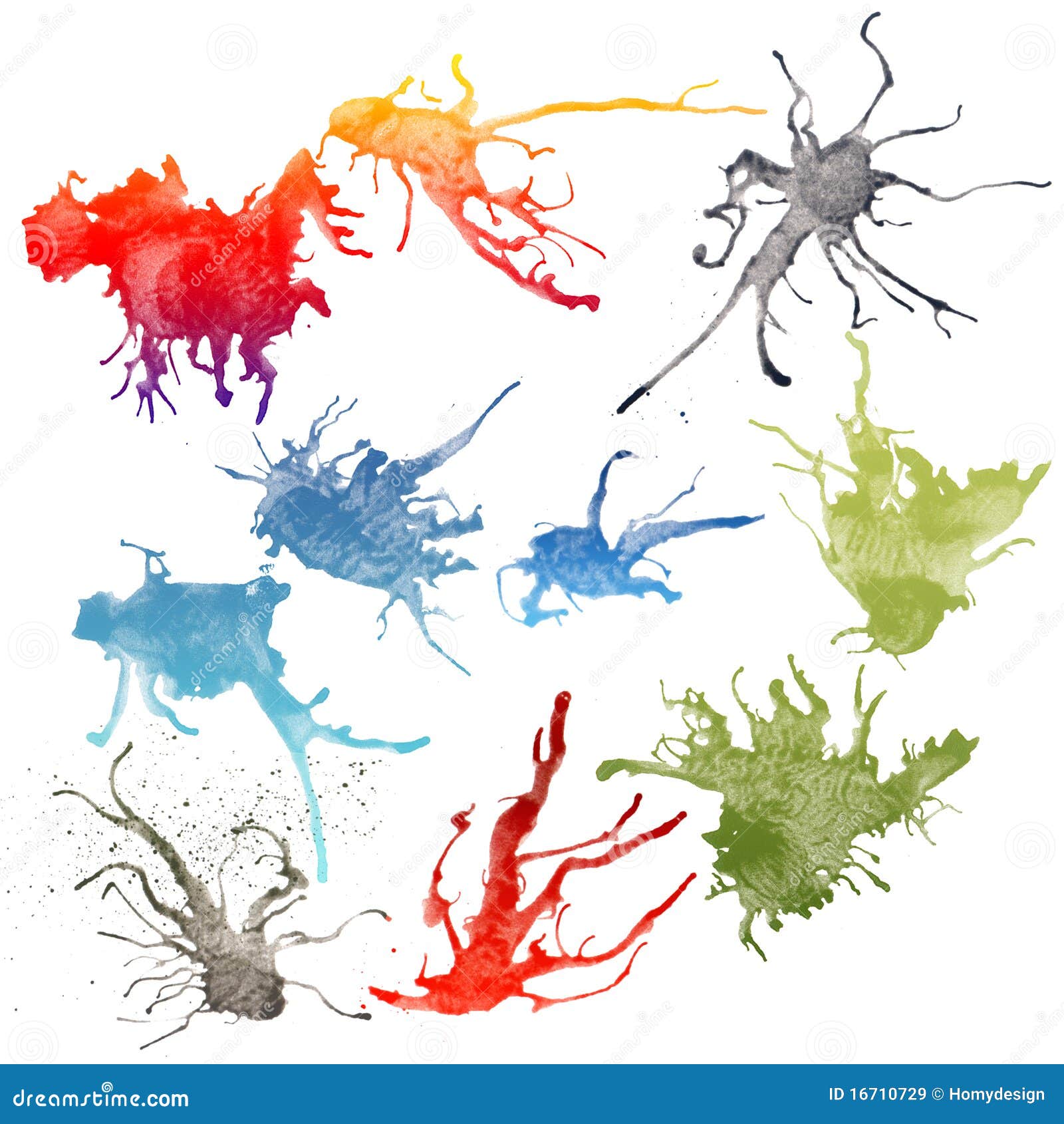 Ink splashes stock illustration. Illustration of decorative - 16710729