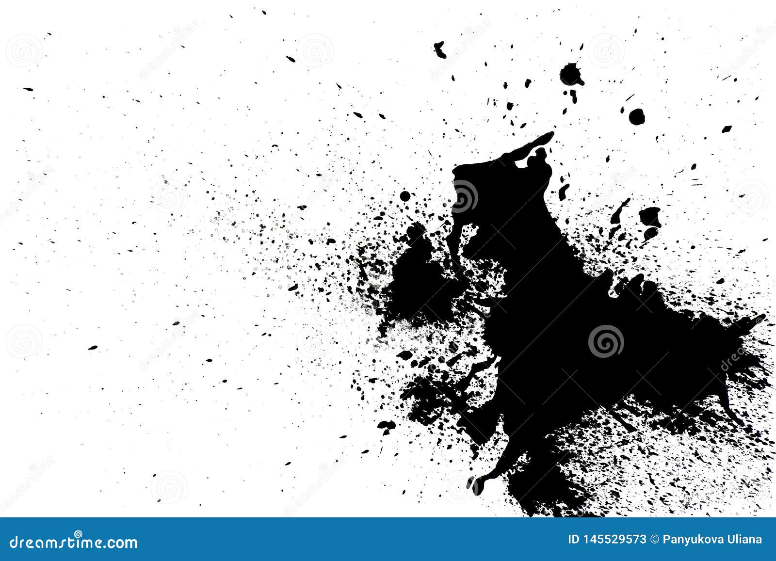 Ink Splashes on a White Backgroundnd Stock Image - Image of border ...