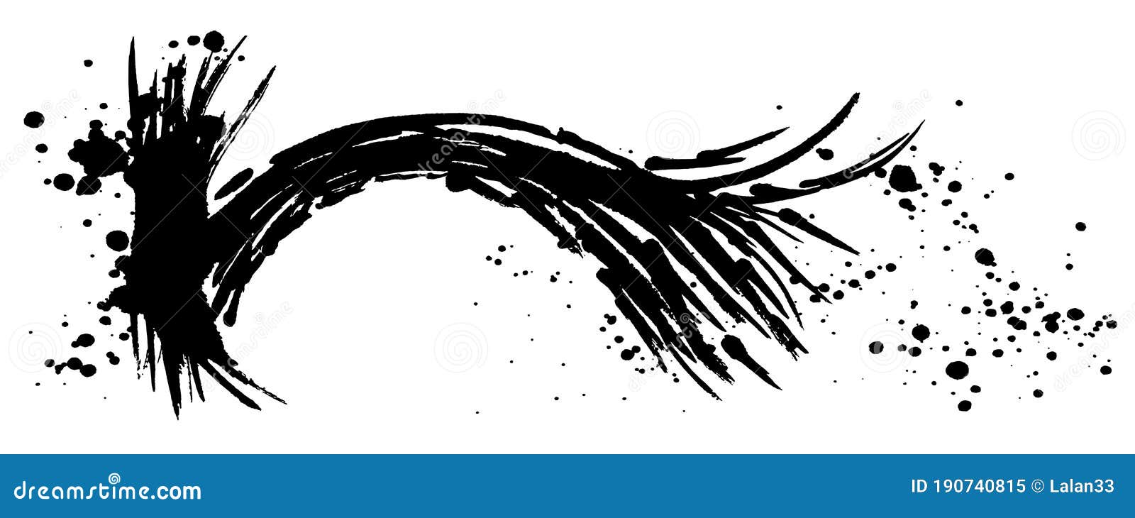 Ink Splashink Splash. Brush Stroke Illustration. Stock Vector ...