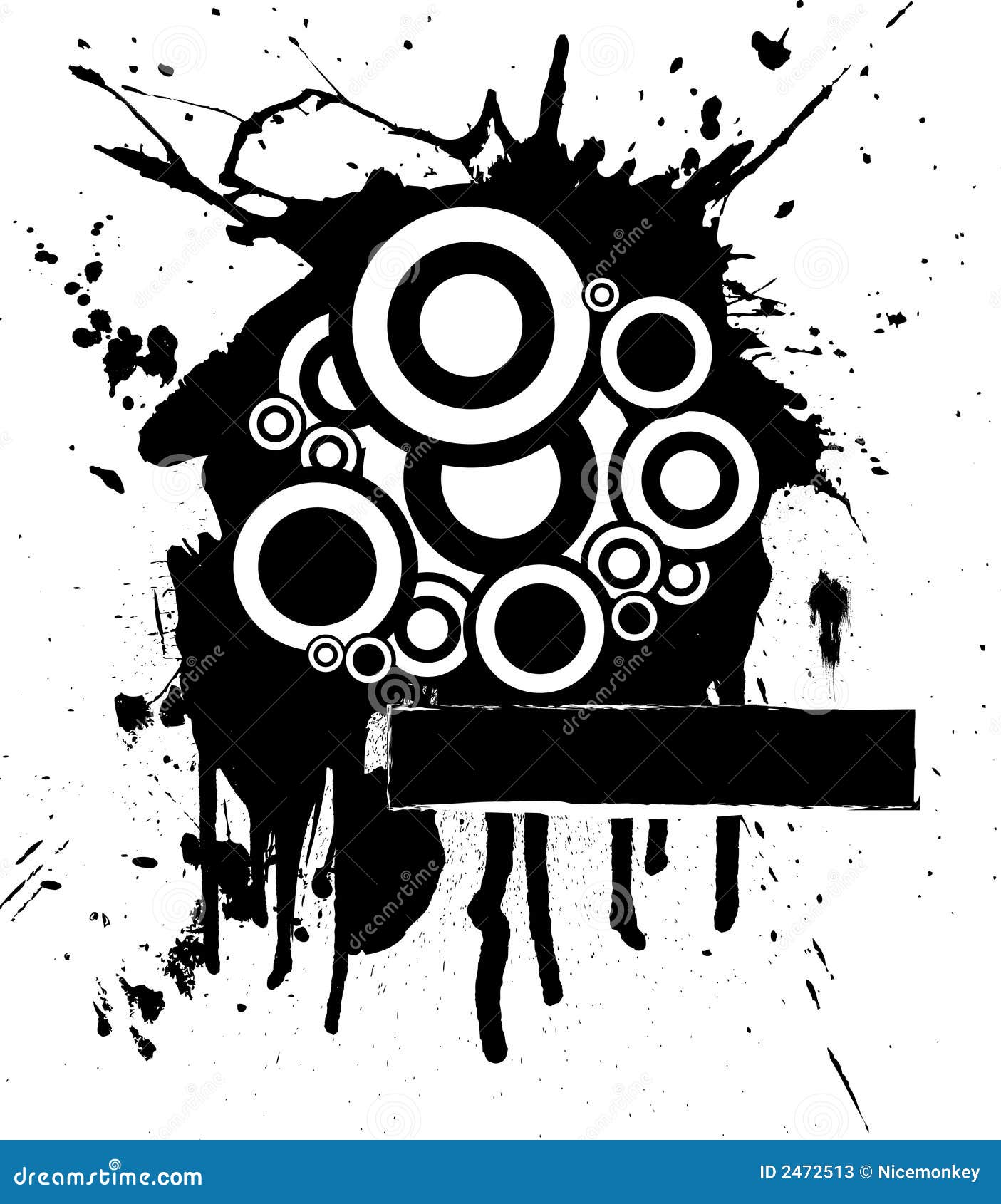 Ink splat circle stock vector. Illustration of splash - 2472513