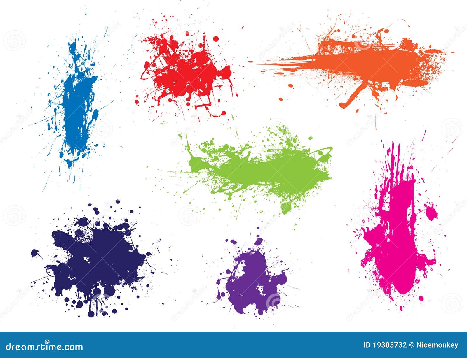 Ink Splat Grunge Colour Stock Photography - Image: 19303732