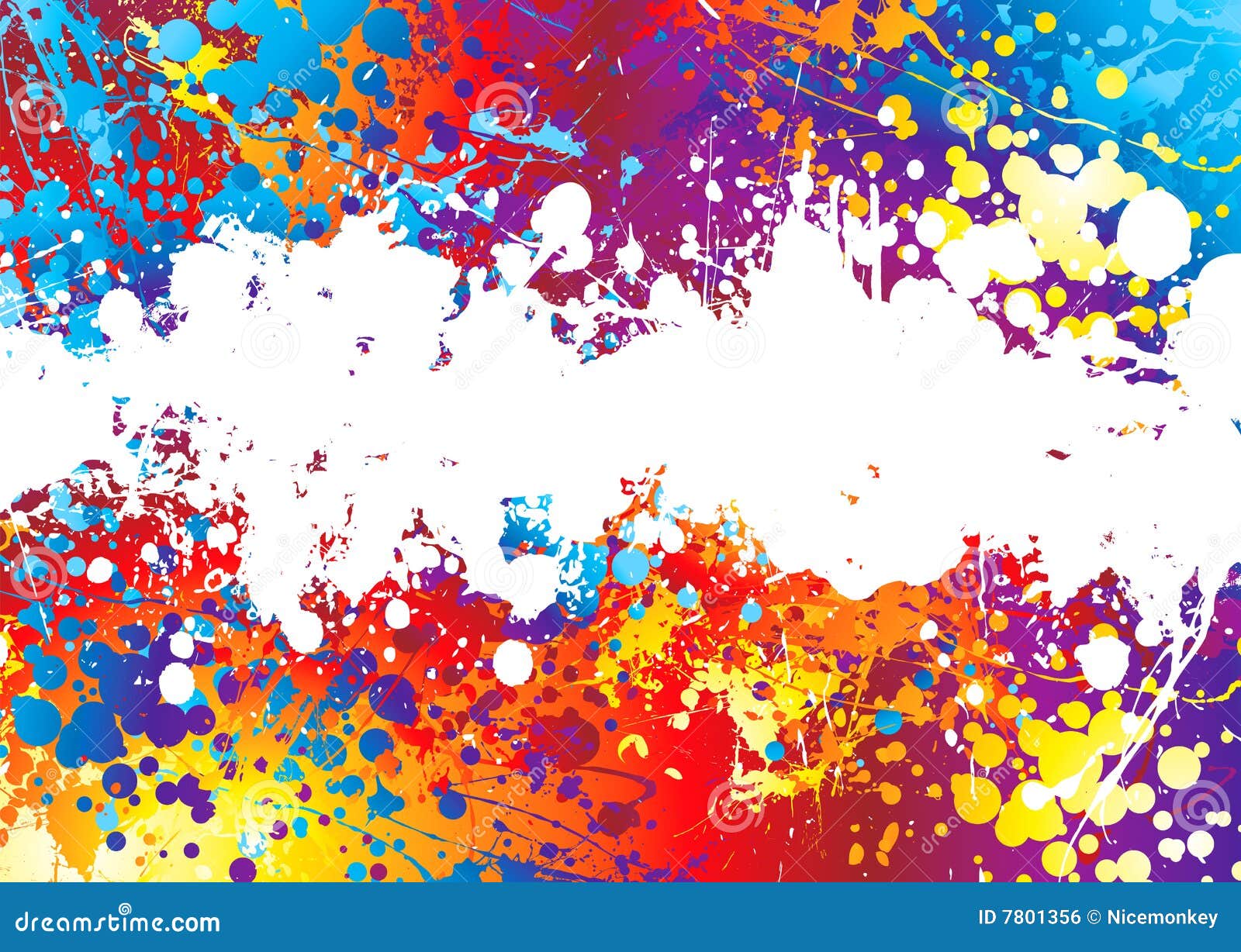 Rainbow Splatter Cartoon Vector | CartoonDealer.com #119194439