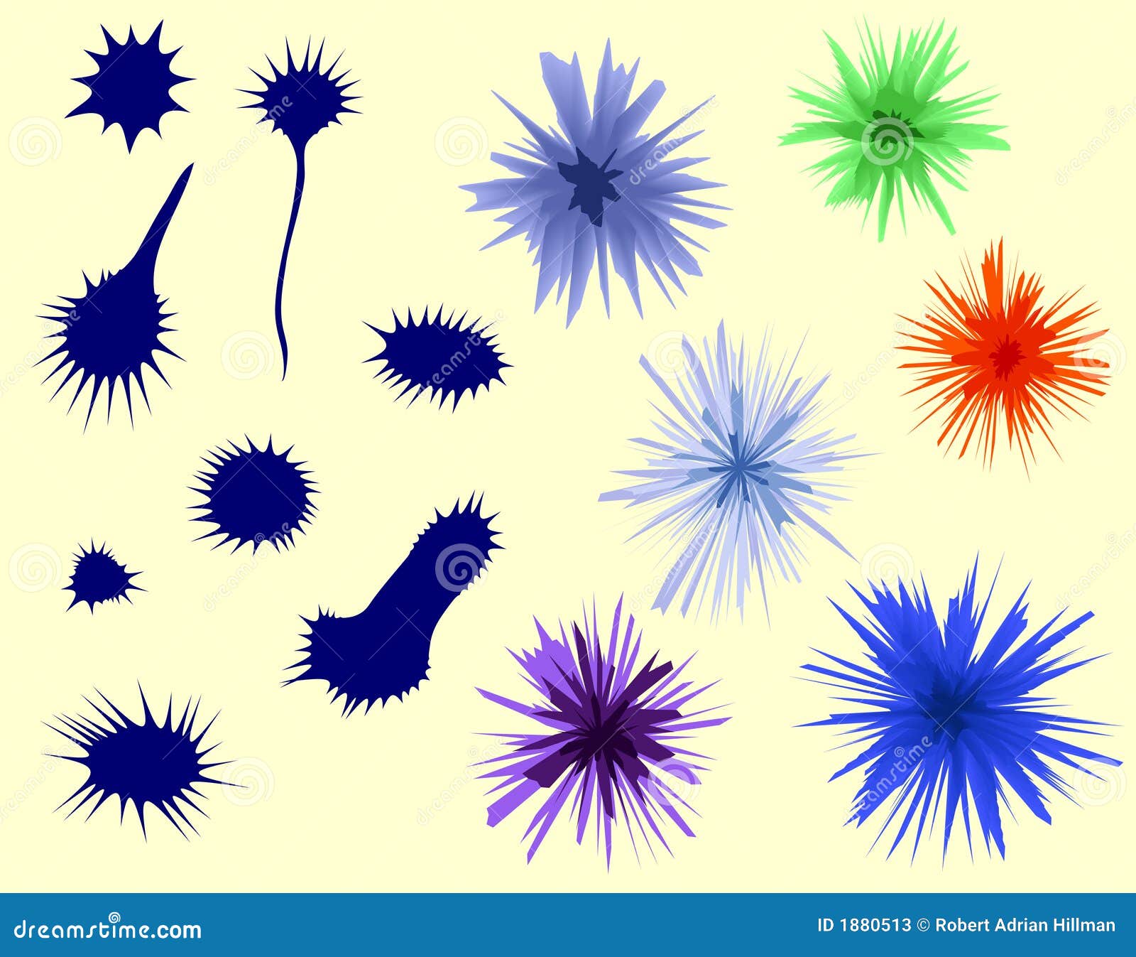 Ink splats stock vector. Illustration of collection, element - 1880513