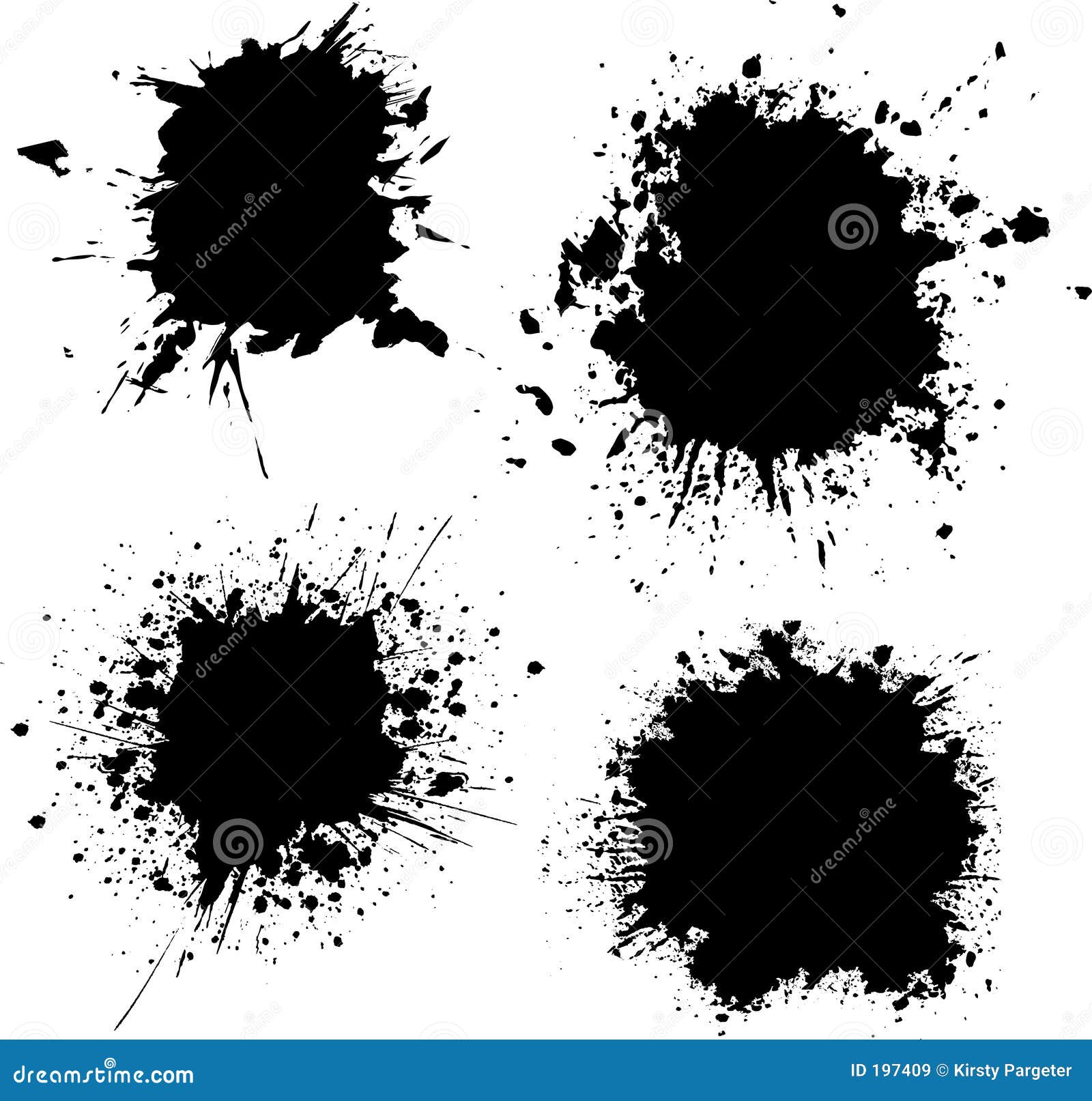 Ink splats stock vector. Illustration of abstract, splatter - 197409