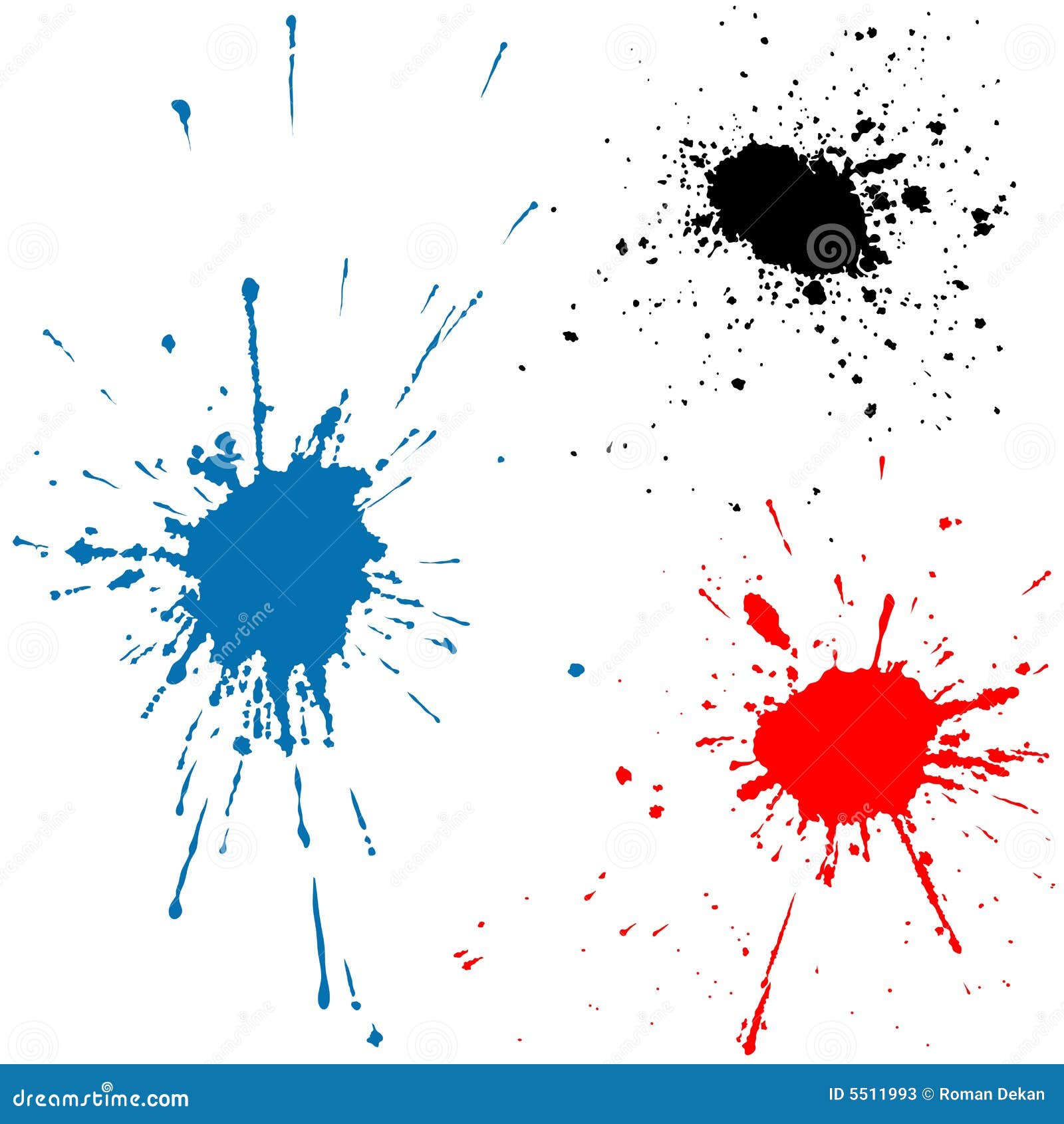 Ink Splats stock vector. Illustration of splotches, pattern - 5511993