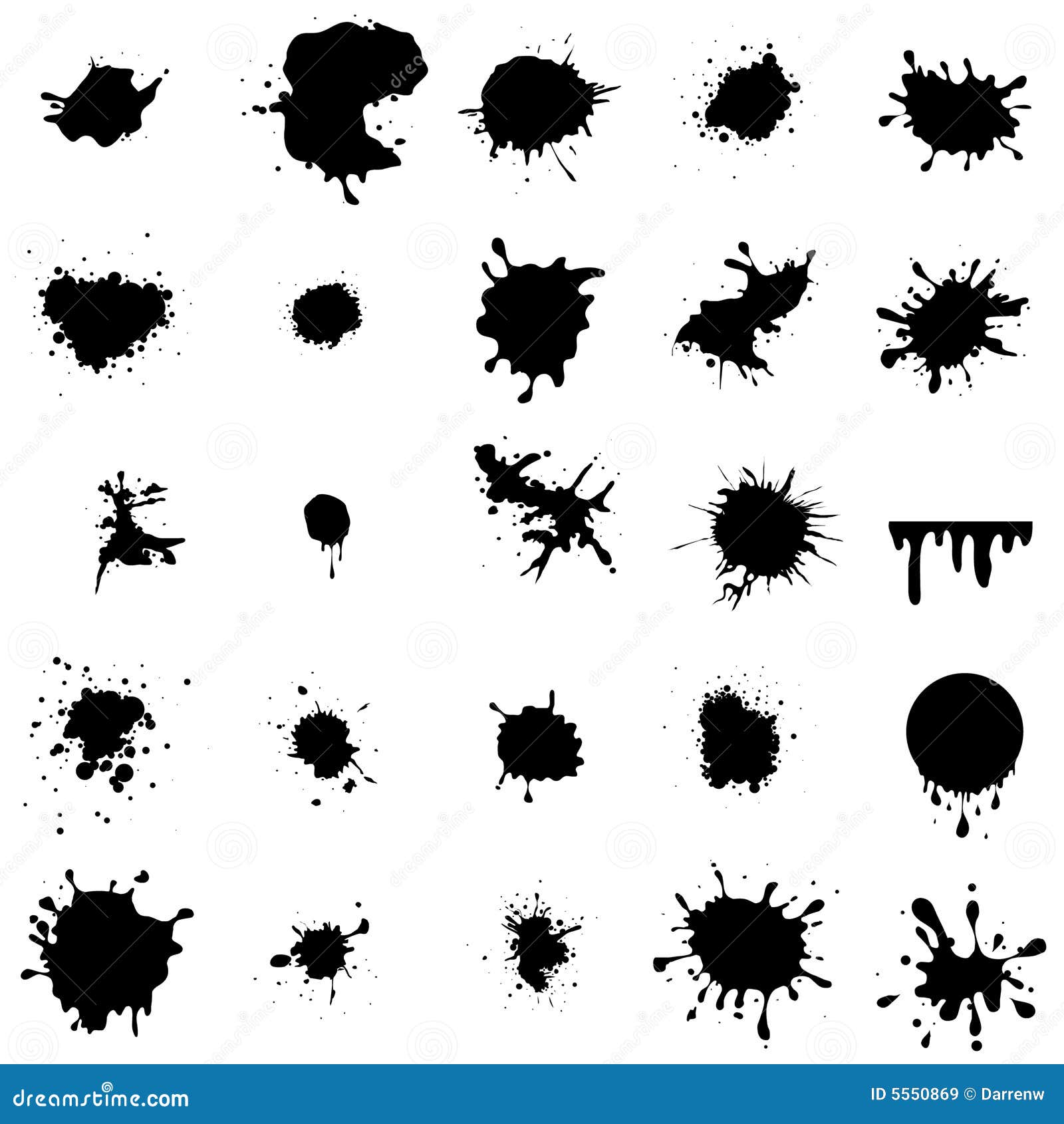 Ink splats stock illustration. Illustration of artwork - 5550869