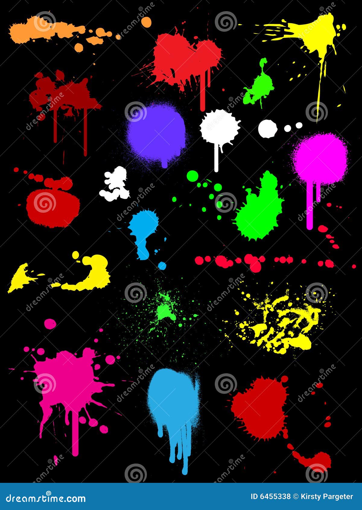 Ink splats stock vector. Illustration of print, splat - 6455338