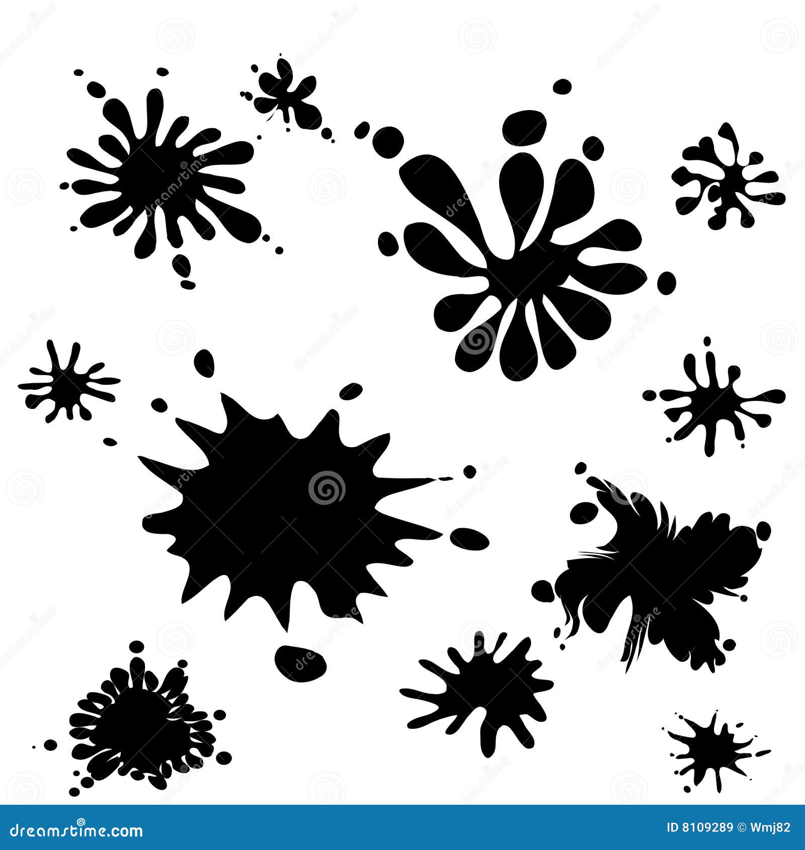 INK SPLATS stock vector. Illustration of vector, splat - 8109289