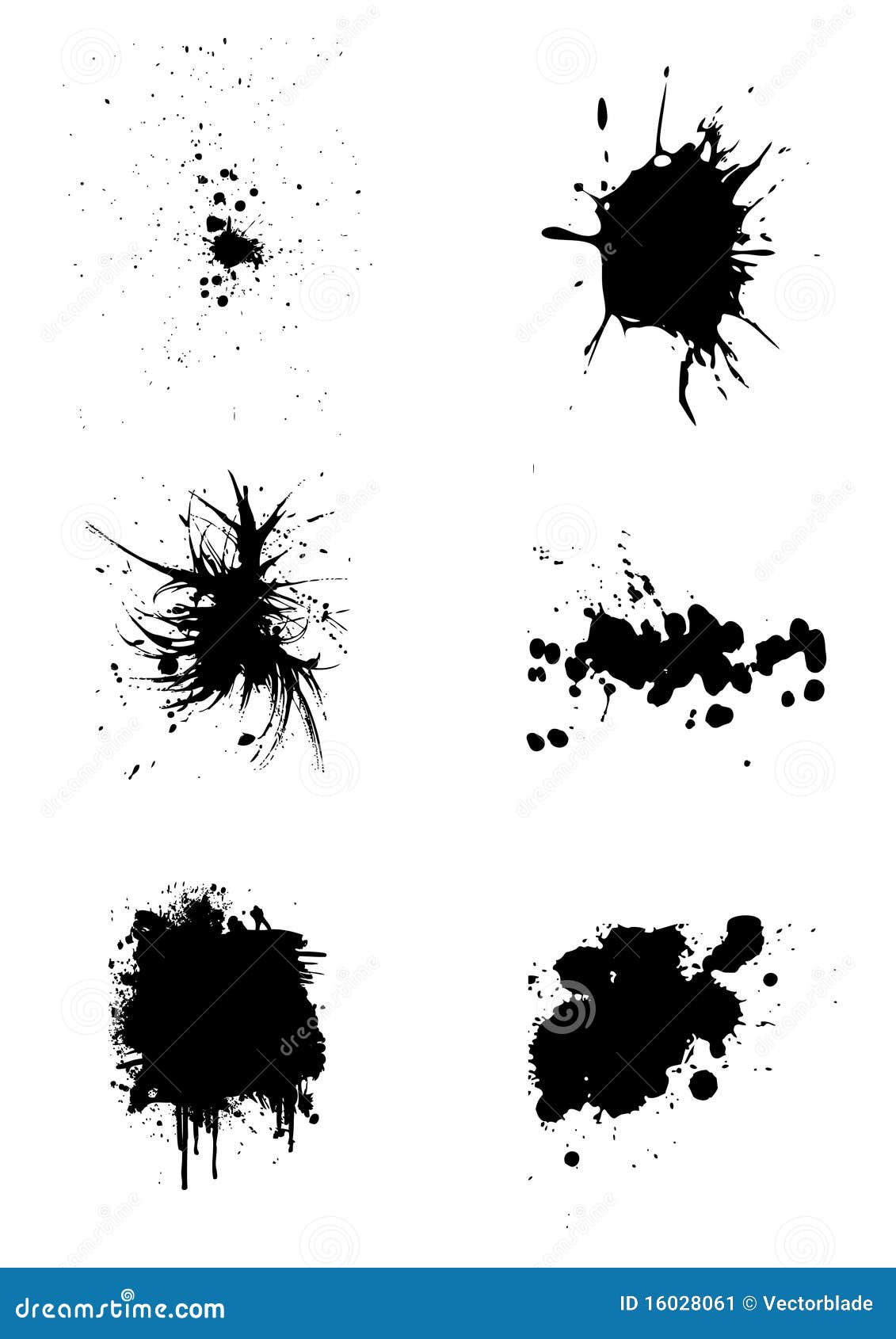 Ink splatter stock vector. Illustration of grunge, design - 16028061
