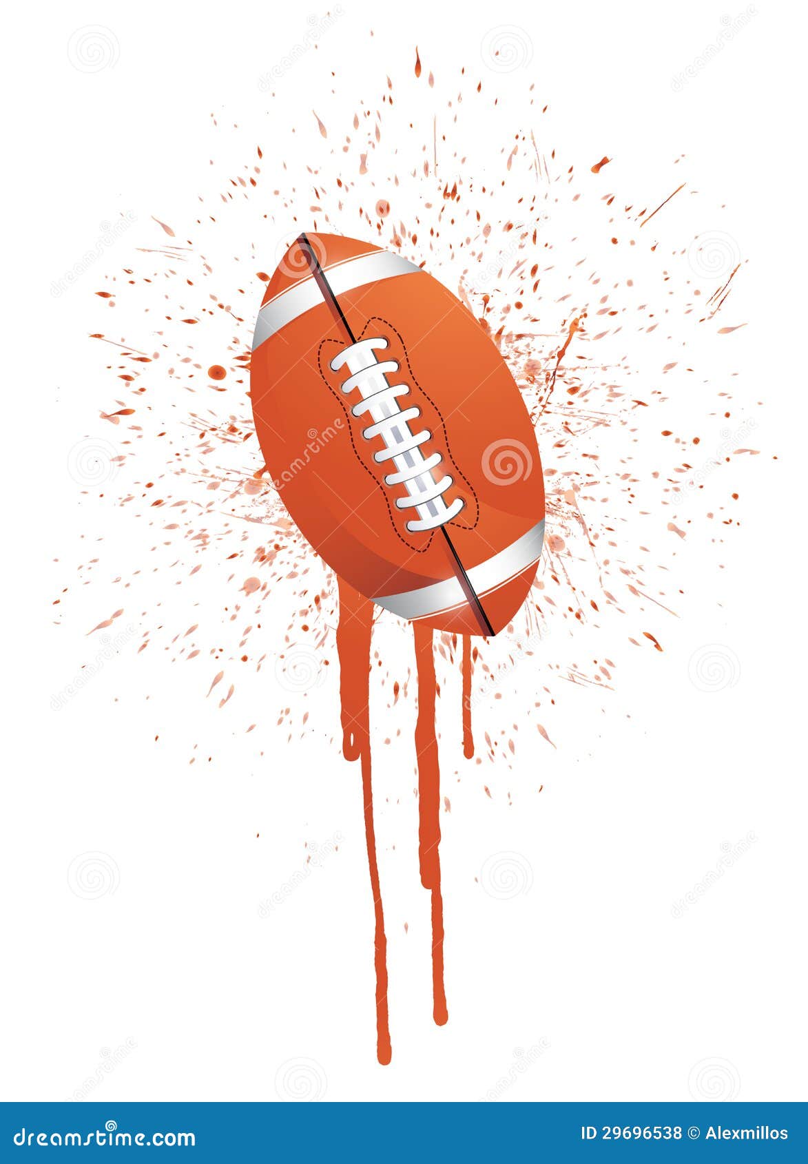 Ink splatter football stock illustration. Illustration of football ...