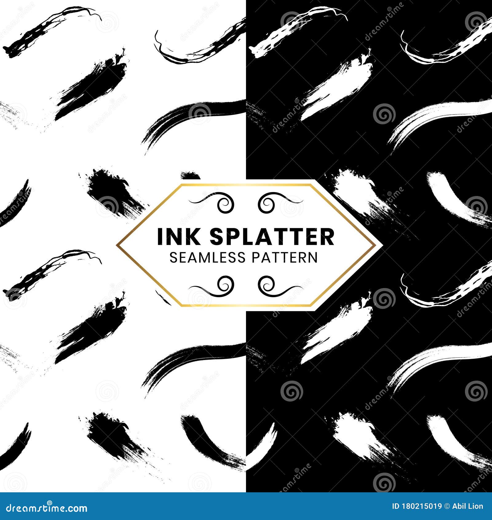 Ink Splatter Seamless Pattern Eps.10 Stock Vector - Illustration of ...