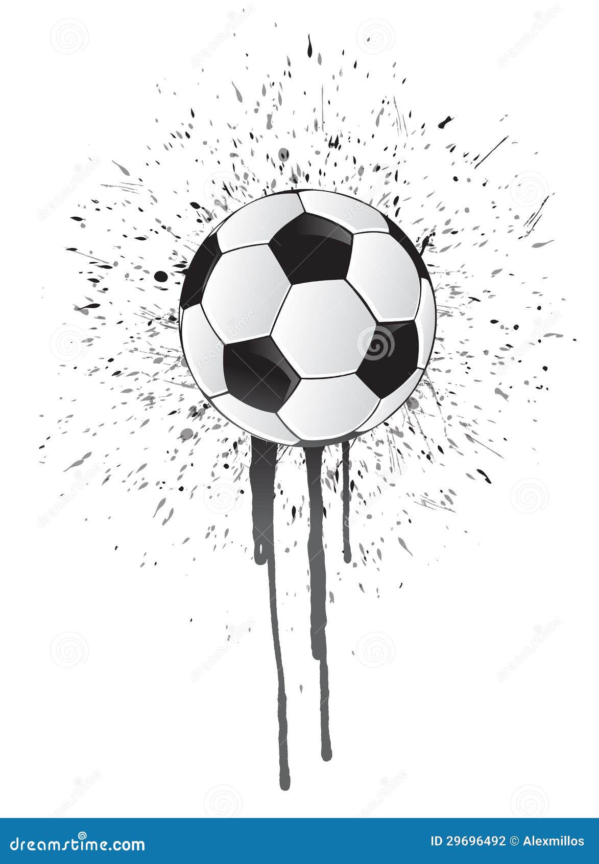 Ink splatter soccer ball stock illustration. Illustration of equipment ...